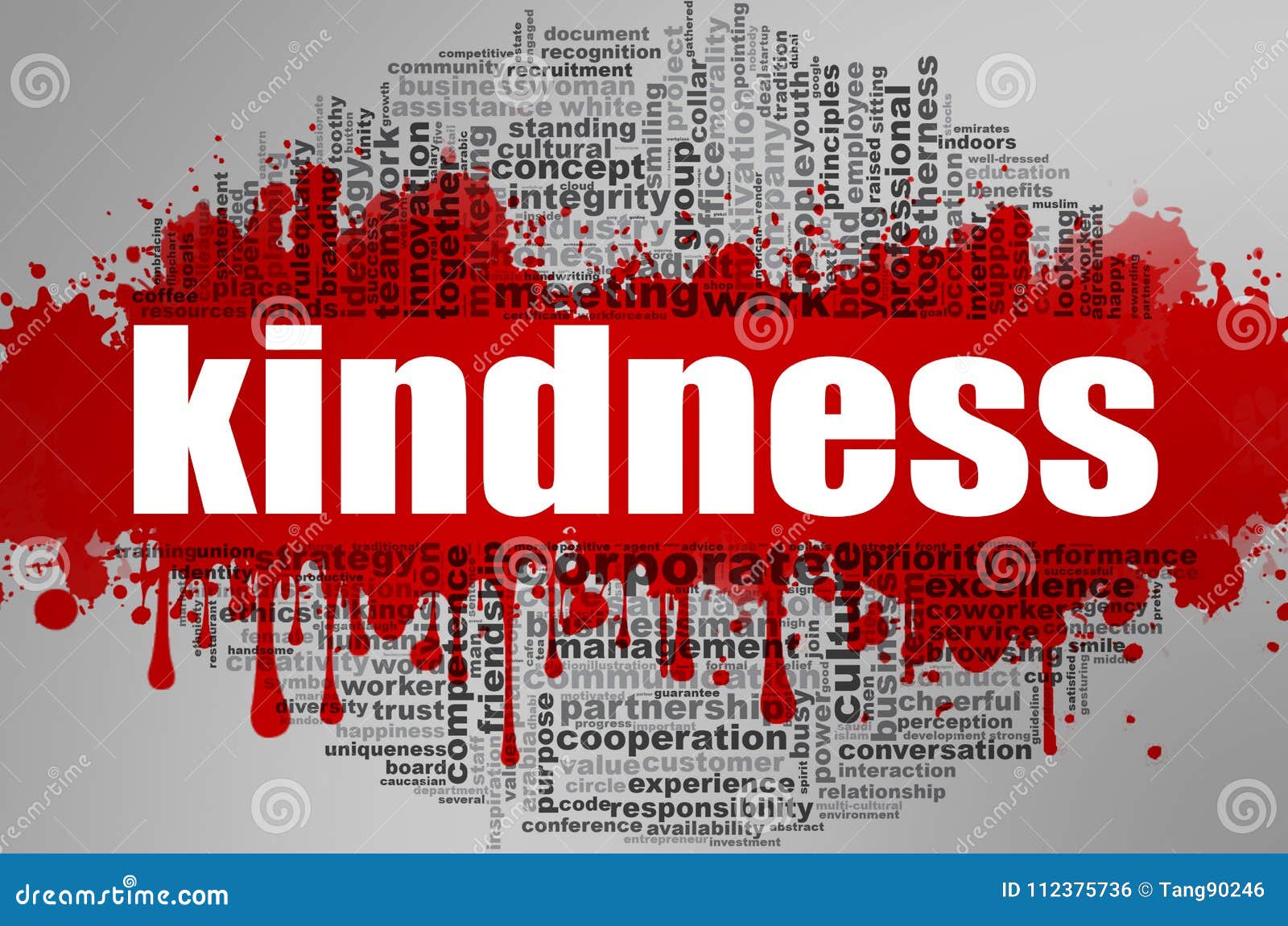 Kindness word cloud stock illustration. Illustration of style - 112375736