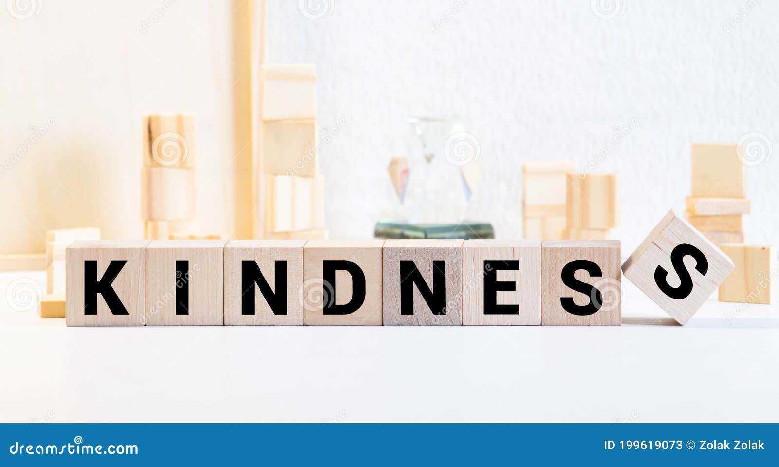 KINDNESS Word Made with Building Blocks Stock Image - Image of kindness ...