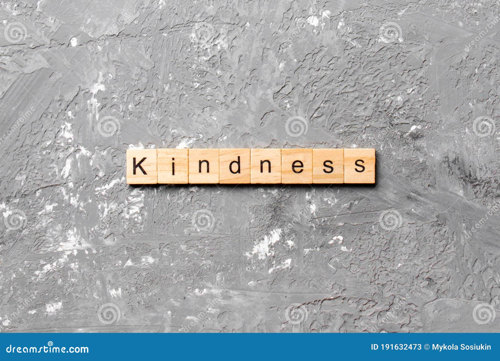 Kindness Word Written on Wood Block. Kindness Text on Table, Concept ...