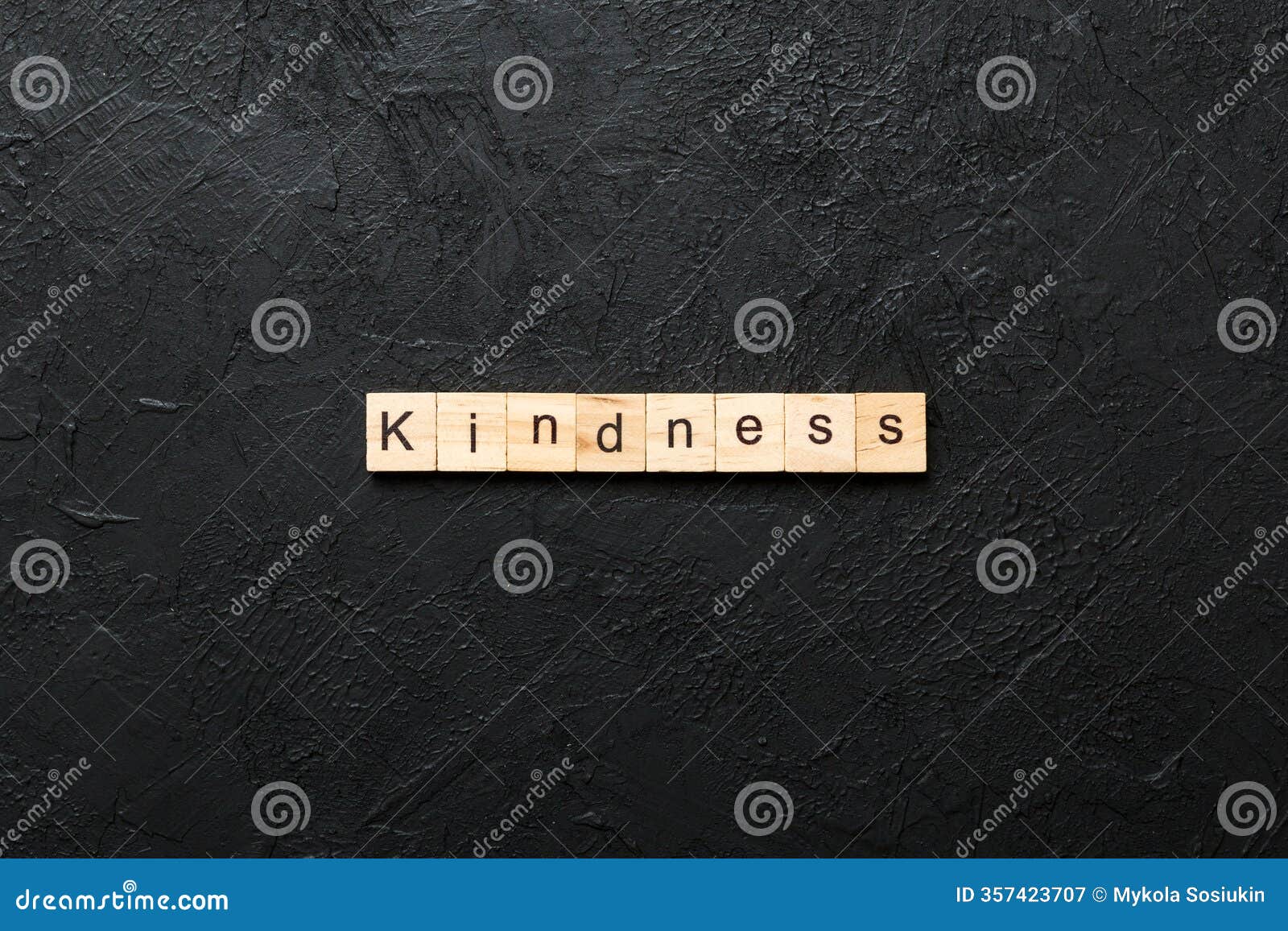 Kindness Word On Blue Wood With Flower Royalty-Free Stock Photography ...