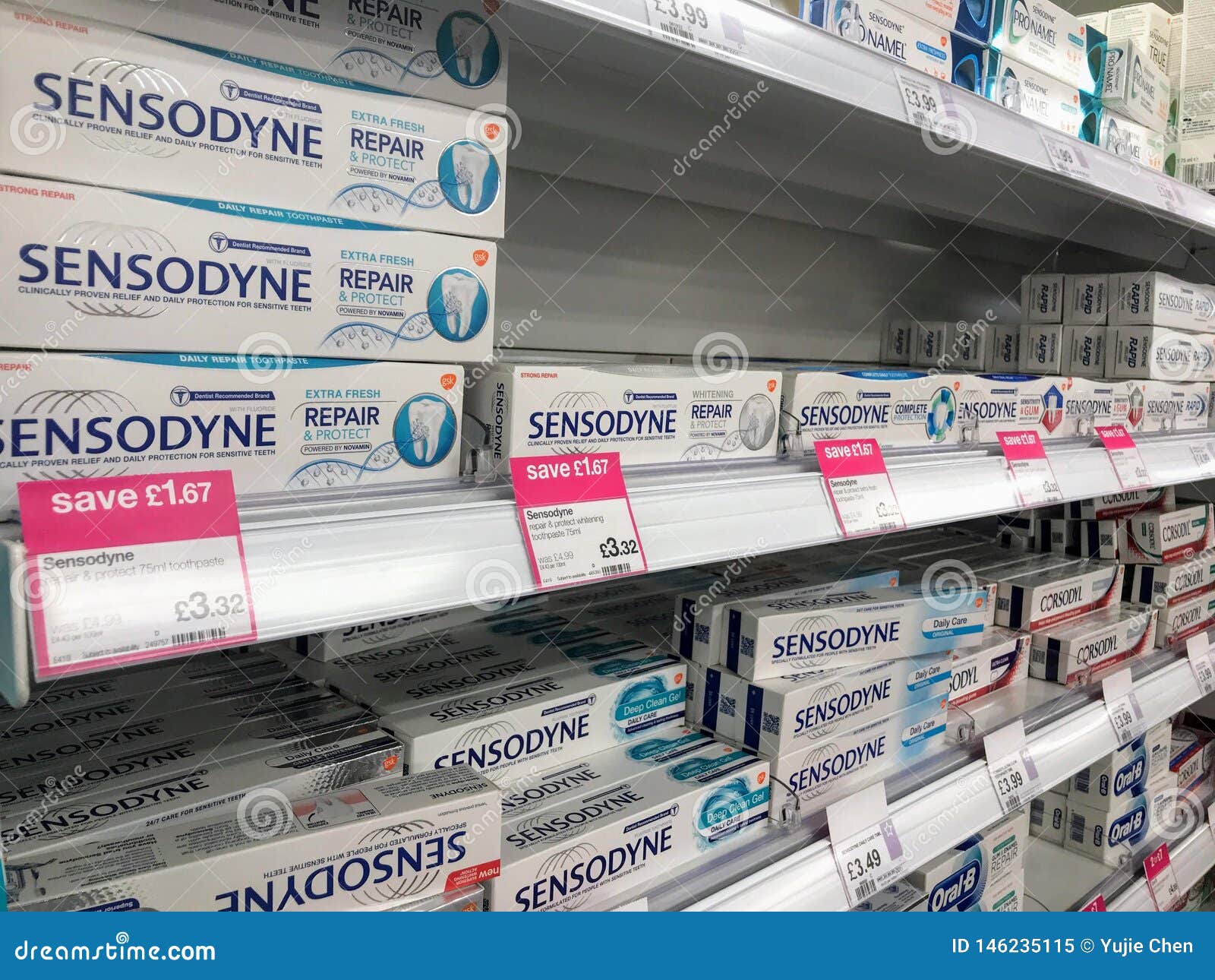 Sensodyne Toothpaste on Shelves of a Store Editorial Image - Image of ...