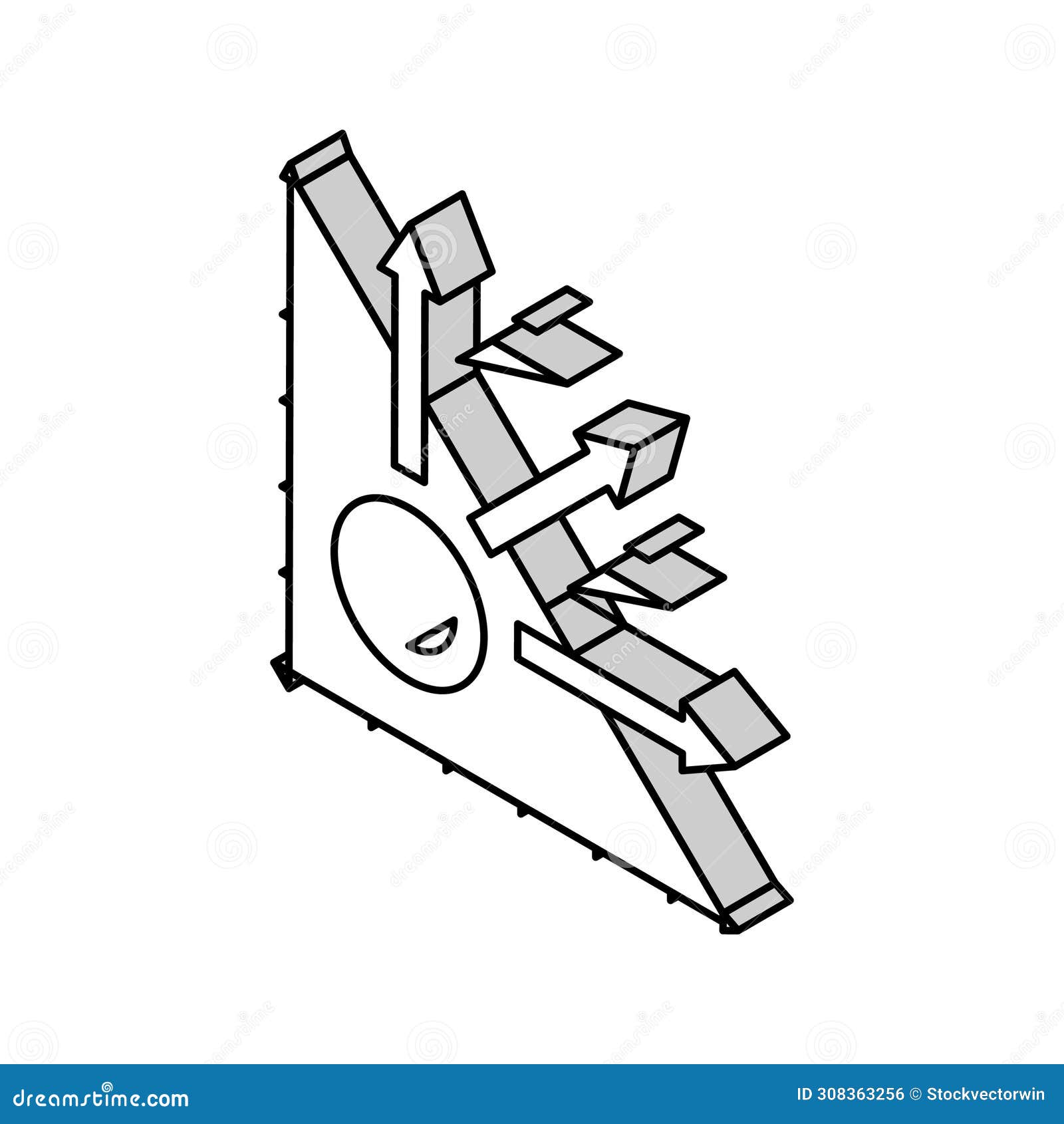 Kinematics Theory Mechanical Engineer Isometric Icon Vector ...