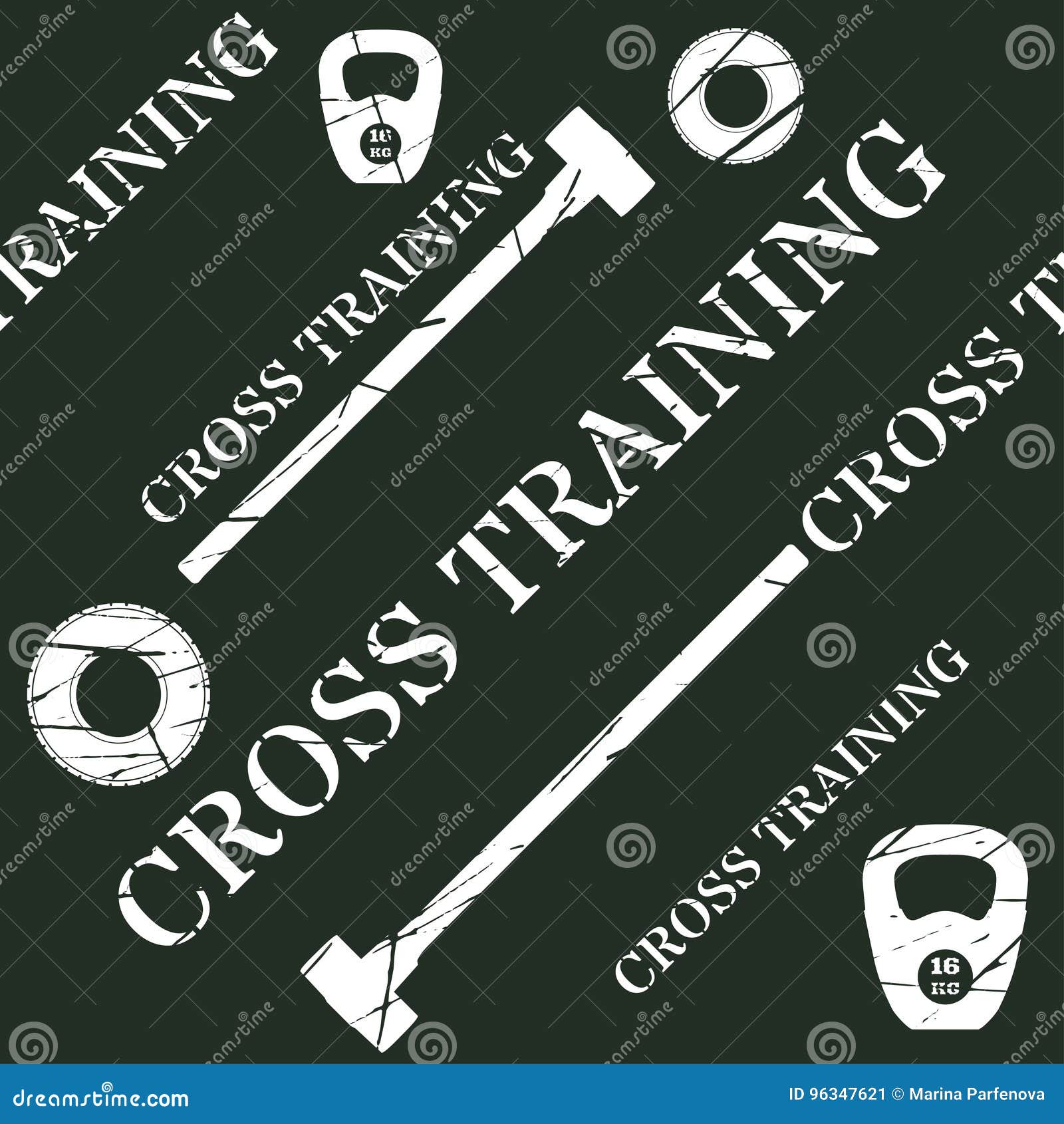 Cross Training Man Silhouet Logo Vector Illustration | CartoonDealer ...