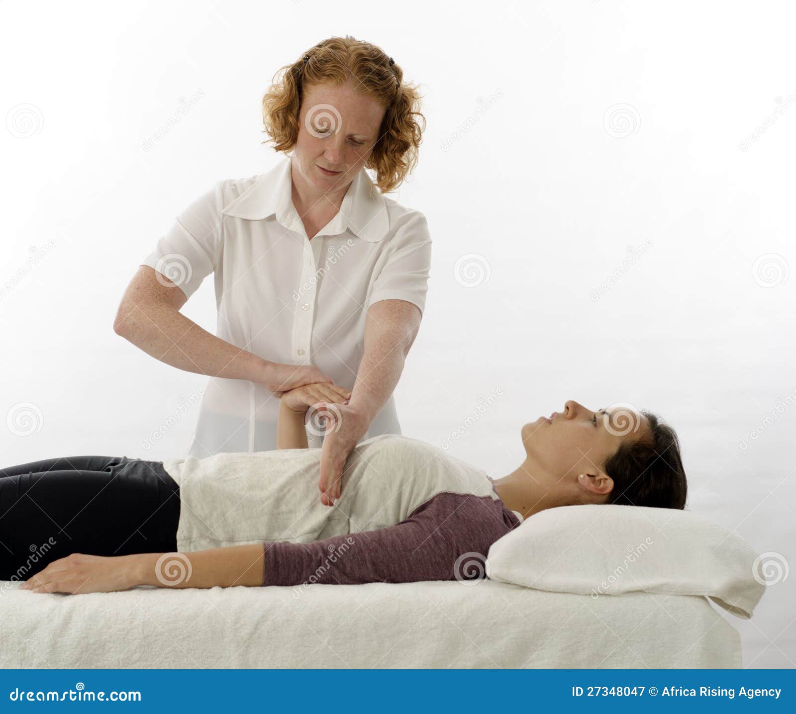 Kinesiologist Test Indicator Muscle Stock Image - Image of skin, female ...