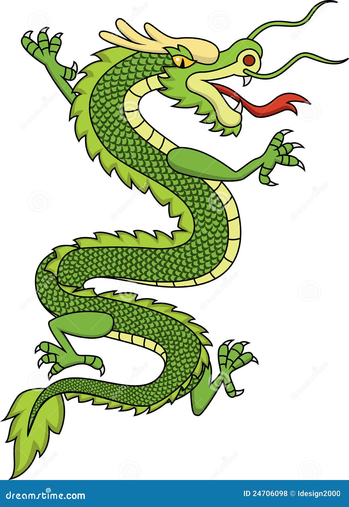 Kinesisk drake vektor illustrationer. Illustration av mythology - 24706098