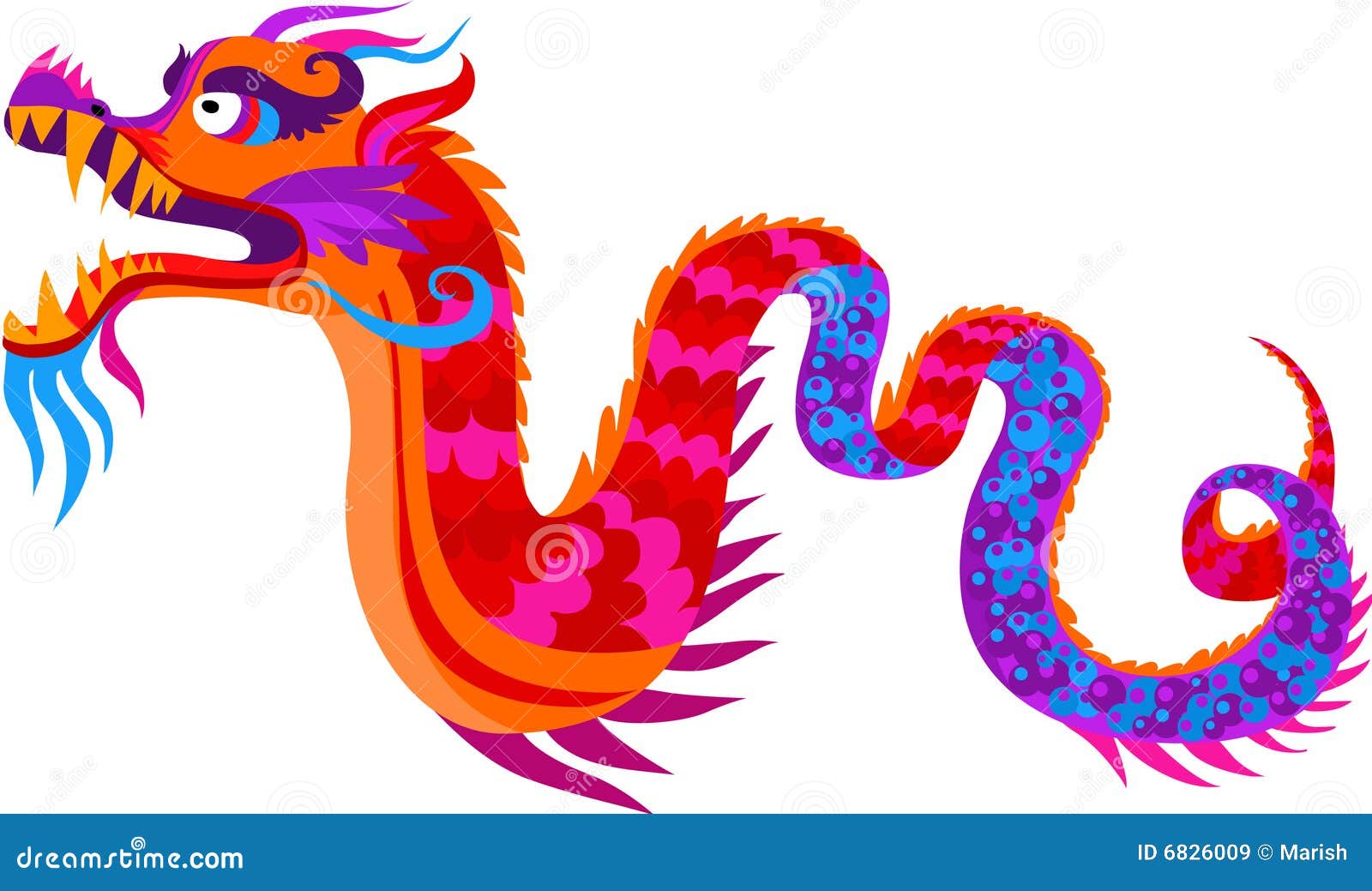 Kinesisk drake vektor illustrationer. Illustration av kultur - 6826009