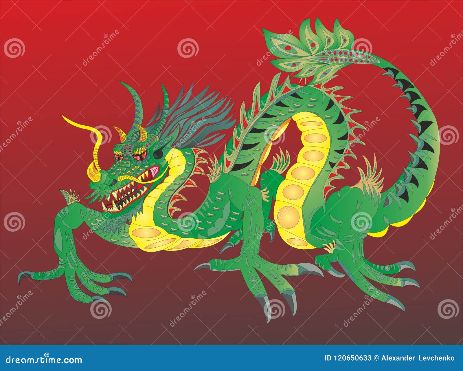 Kinesisk Drake Med US Dollar Stock Illustrationer - Illustration av ...