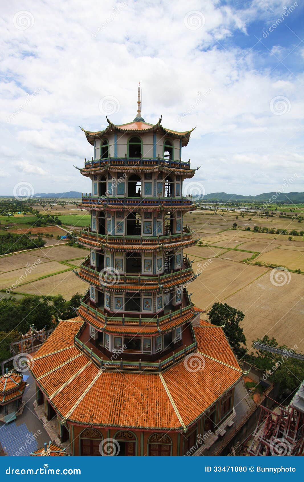 Kinesisk pagod arkivfoto. Bild av thailand, härlig, kultur - 33471080
