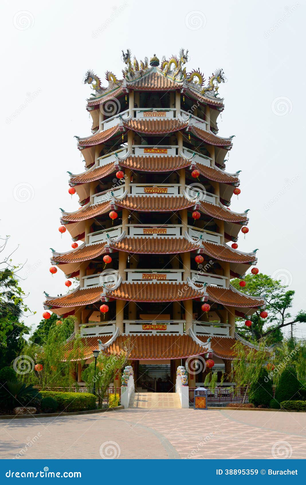 Kinesisk pagod fotografering för bildbyråer. Bild av kultur - 38895359