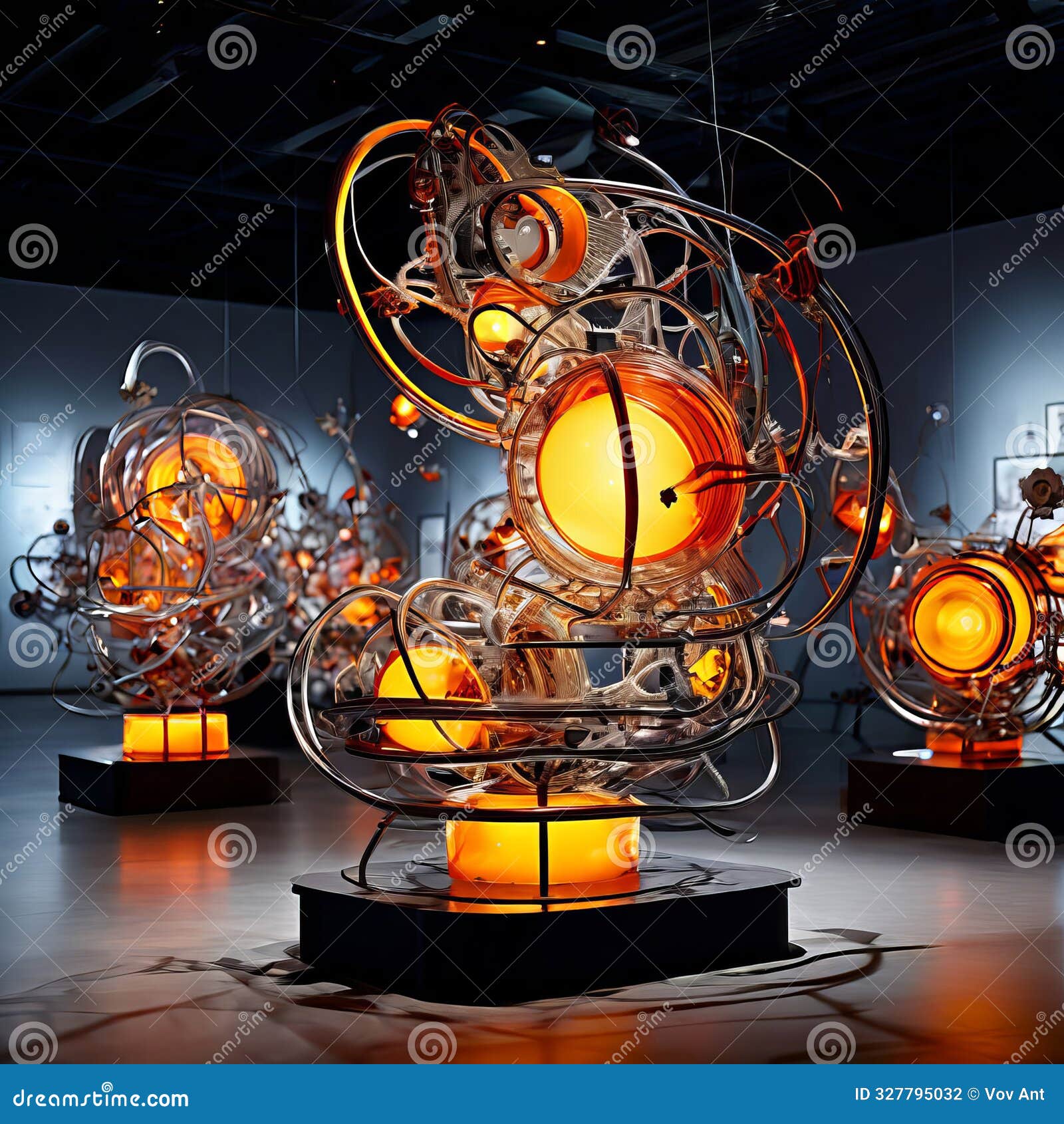 A Kinetic Art Installation that Uses Movable Lements Mechanical Stock ...