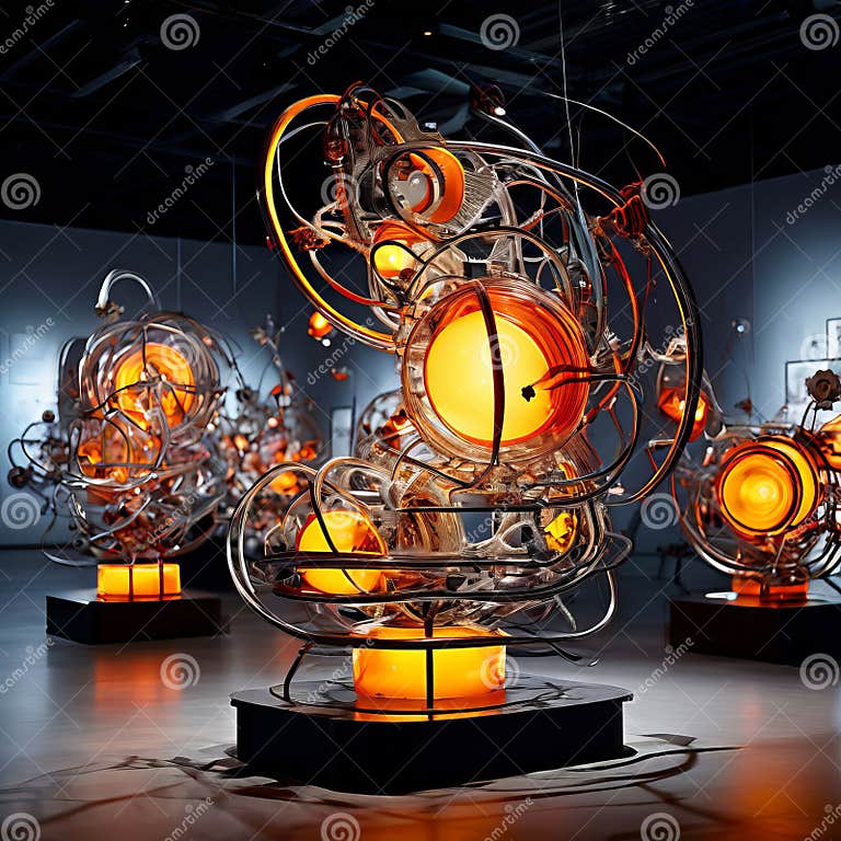 A Kinetic Art Installation that Uses Movable Lements Mechanical Stock ...