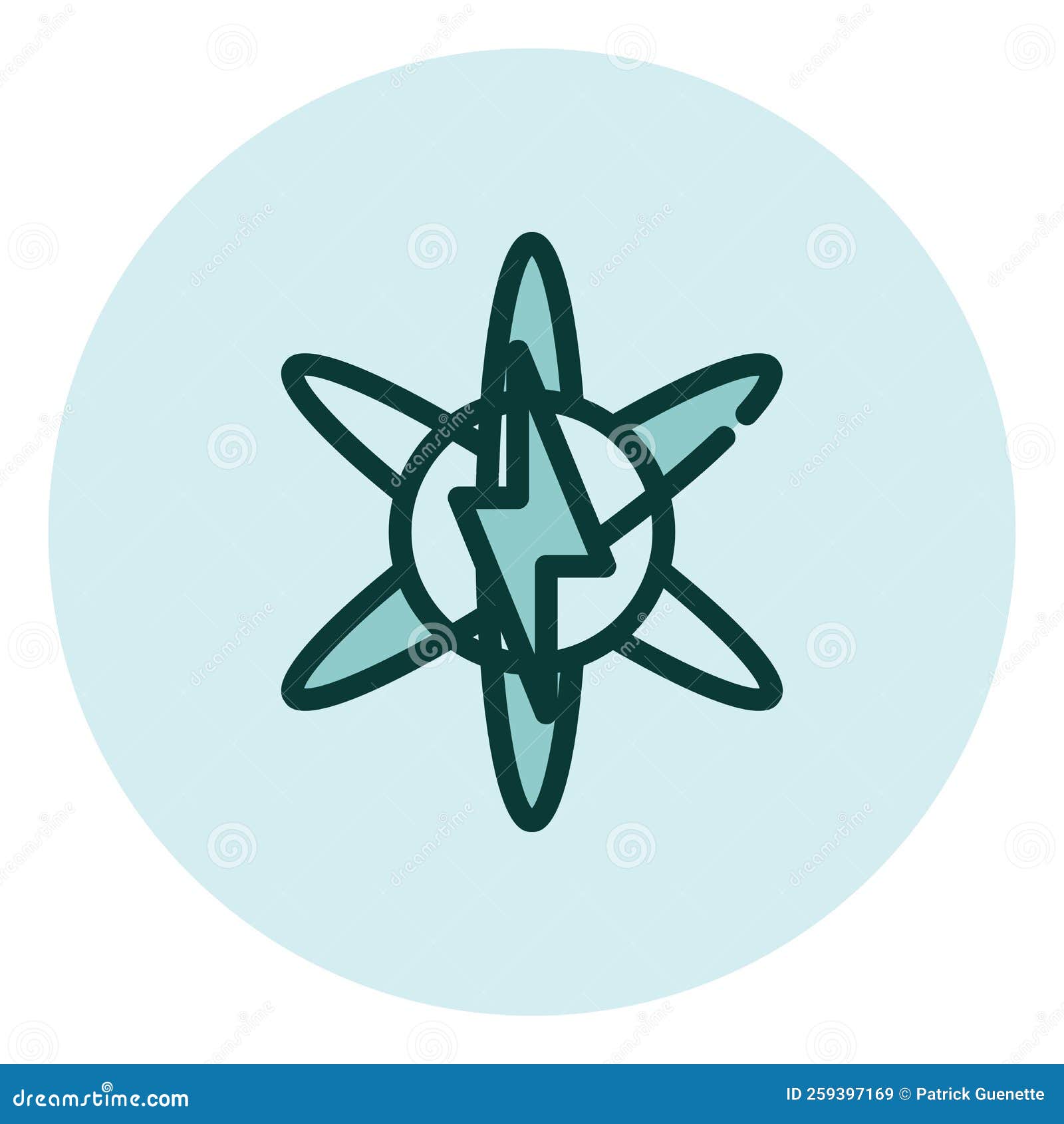Kinetic energy, icon stock vector. Illustration of white - 259397169