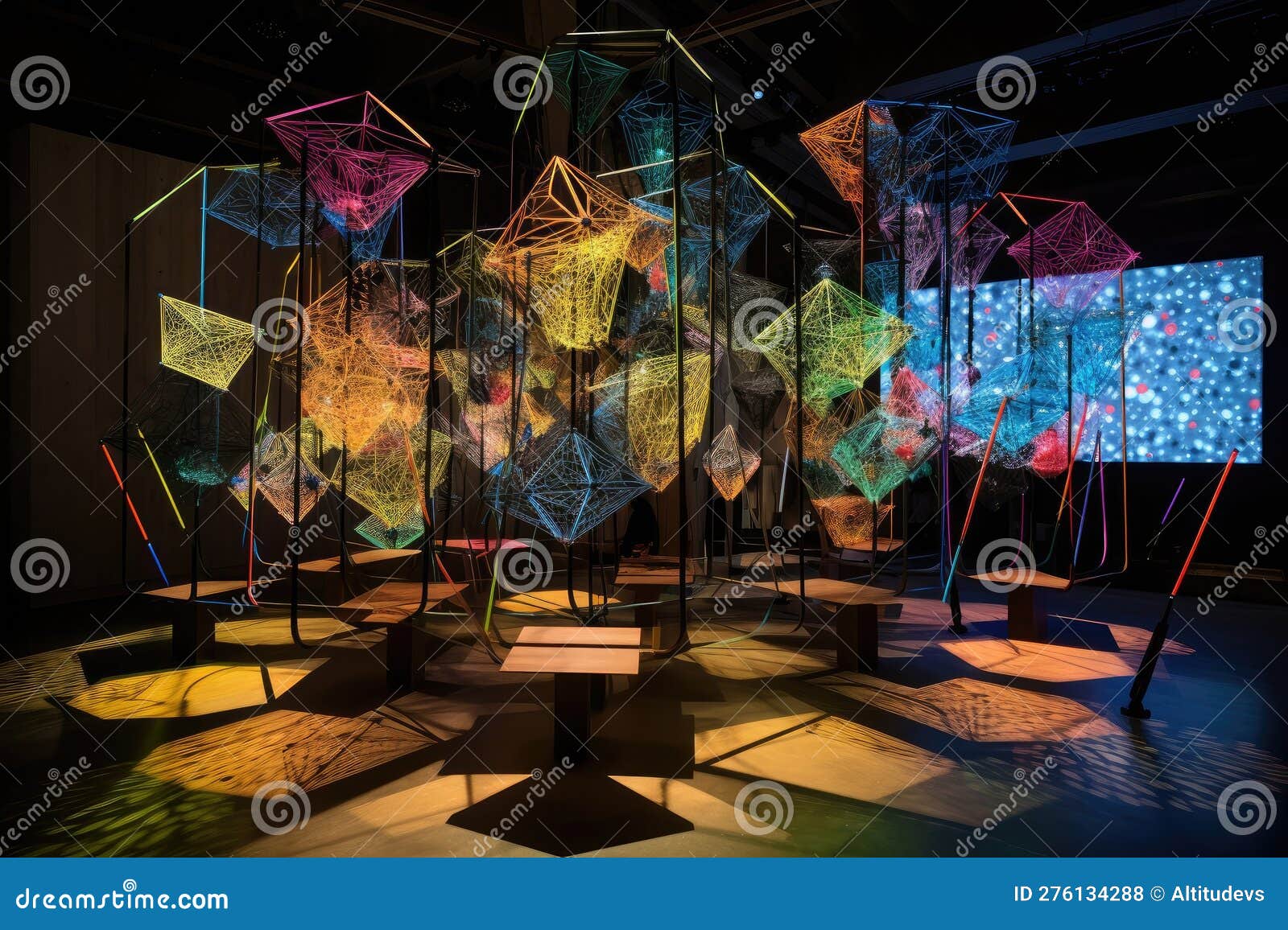 Kinetic and Interactive Art Installation Featuring Different Shapes ...