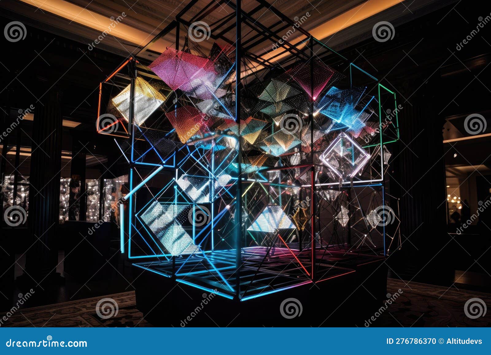 Kinetic and Interactive Geometric Art Installation with Light and Sound ...