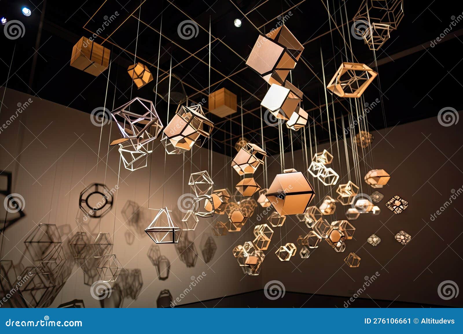 Kinetic and Interactive Geometric Art Installation, with Lights and ...