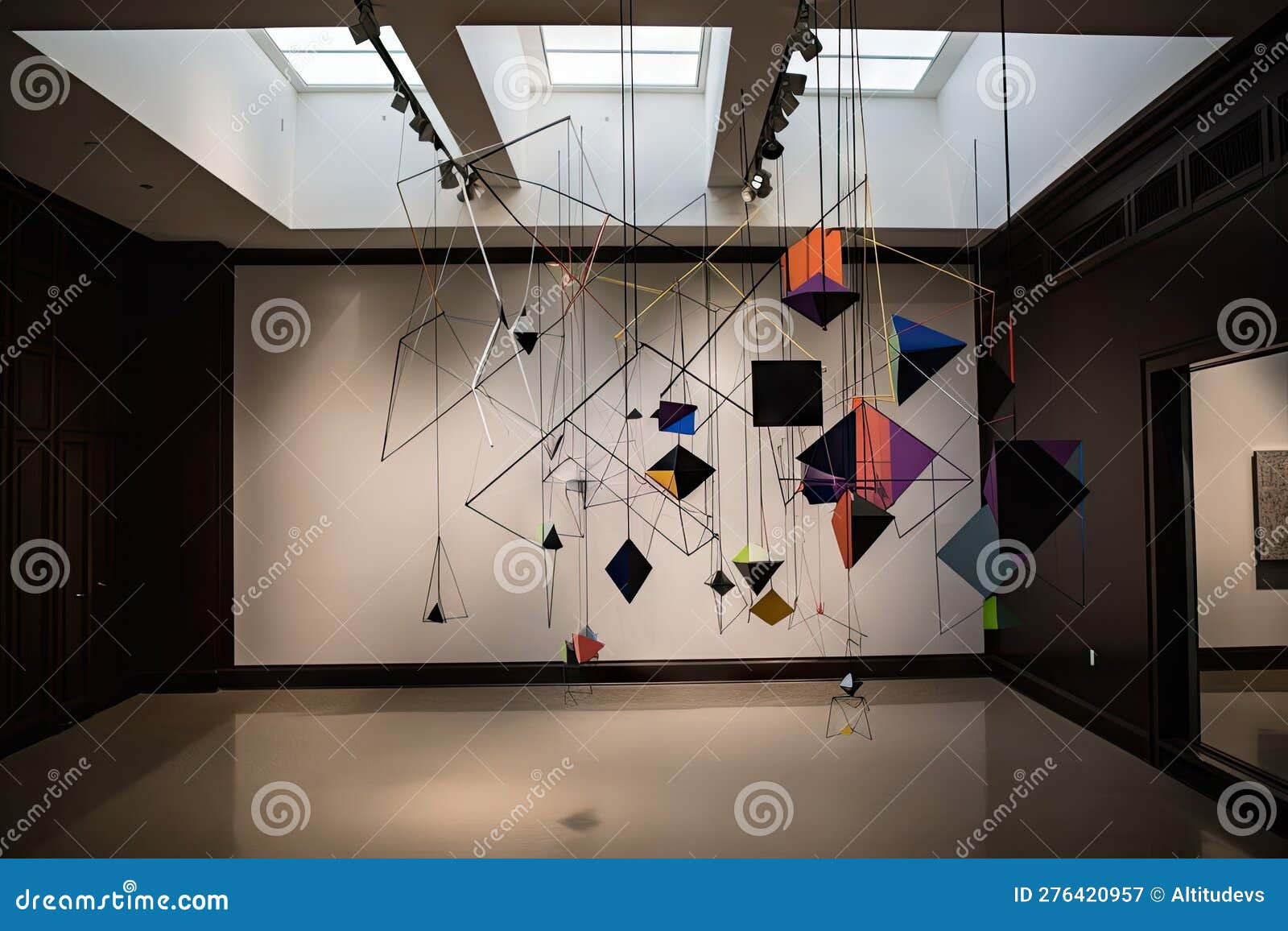 Kinetic and Interactive Geometric Art Installation in Modern Gallery ...
