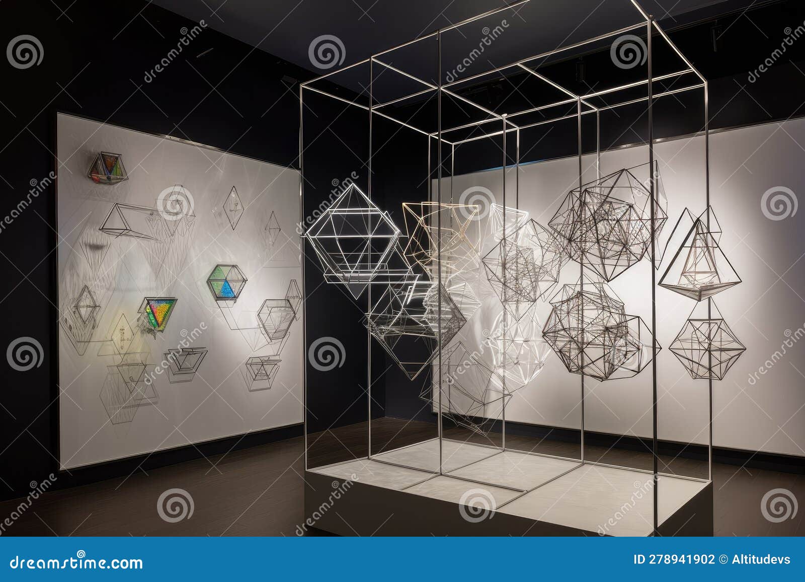 Kinetic and Interactive Geometric Art Installation in Modern Gallery ...