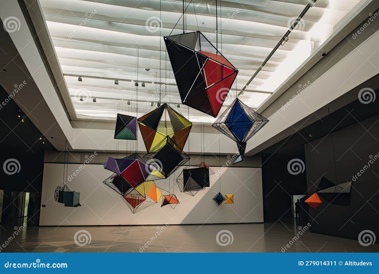 Kinetic and Interactive Geometric Art Installation in Modern Gallery ...