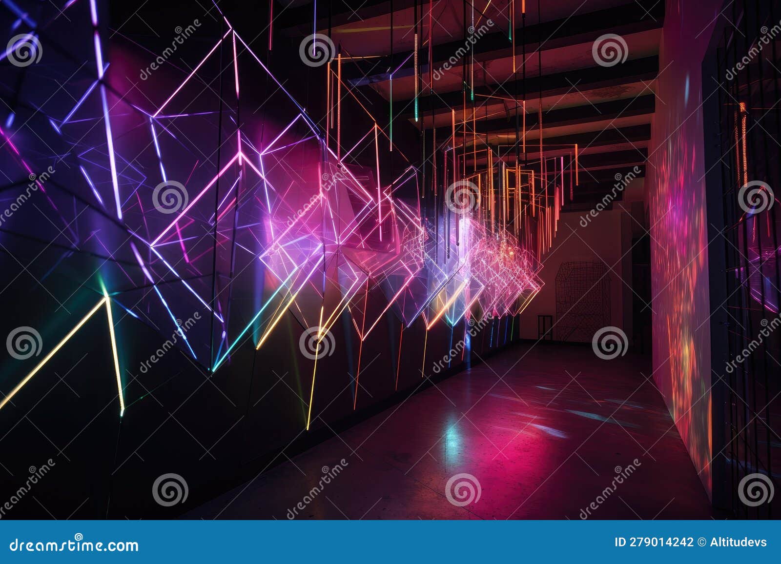 Kinetic and Interactive Geometric Art Installation on a Wall, with ...
