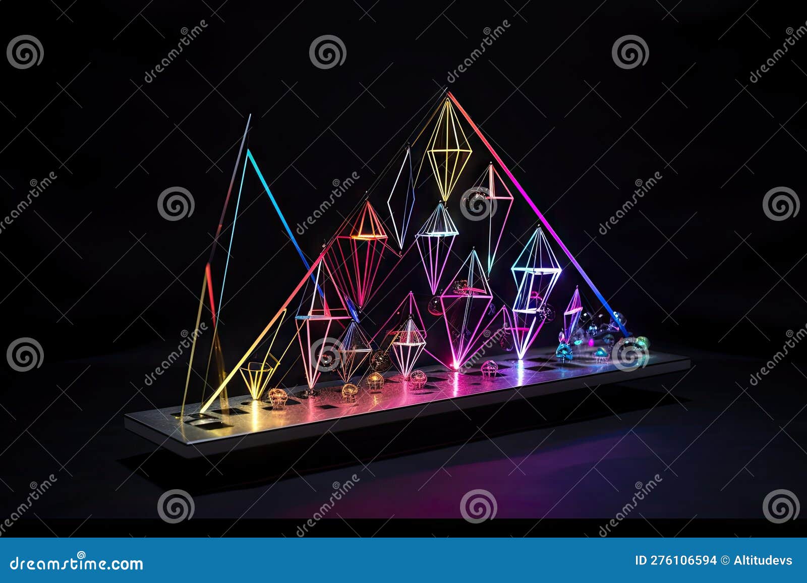 Kinetic and Interactive Geometric Art Sculpture, with Light and Sound ...