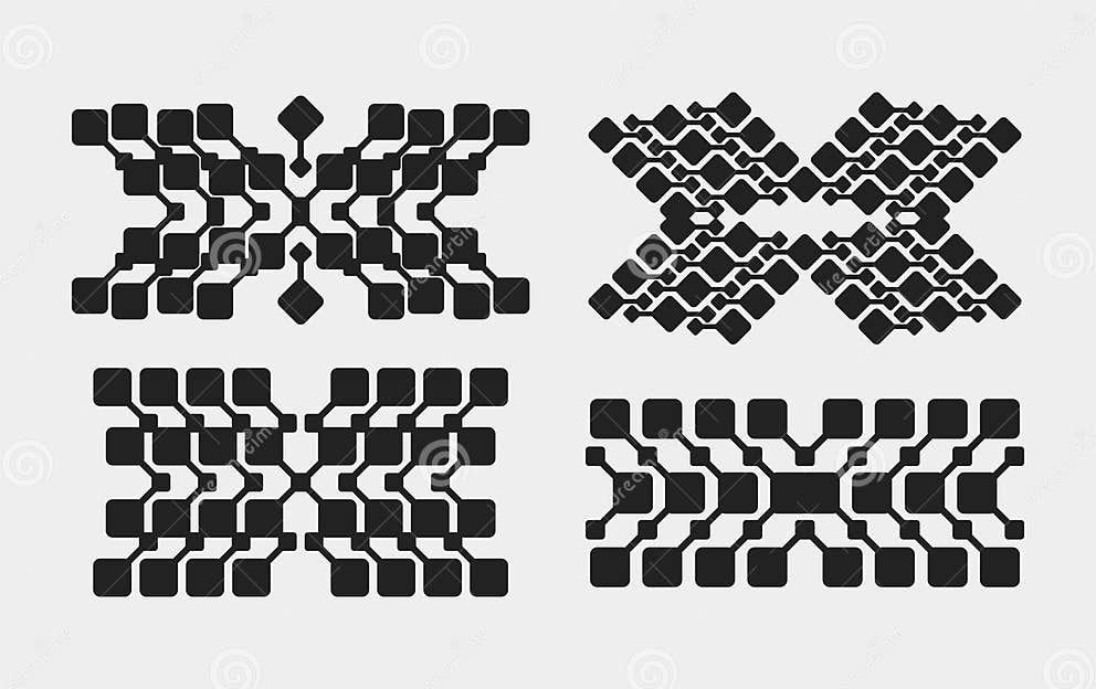 Kinetic Rectangle Illustration Vector Logo Asset Bundle Icon Pattern ...