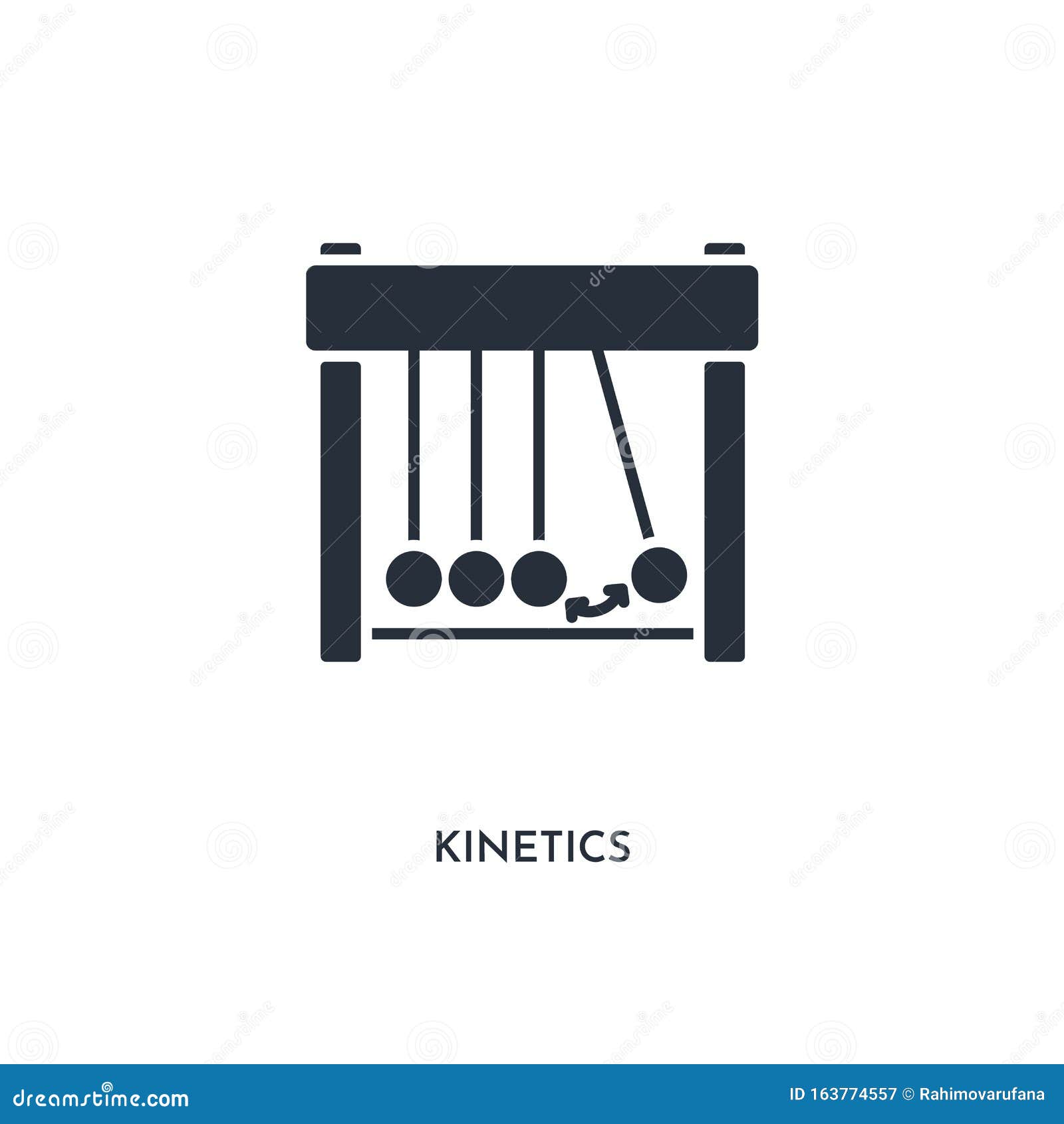 Kinetics Icon. Simple Element Illustration. Isolated Trendy Filled ...