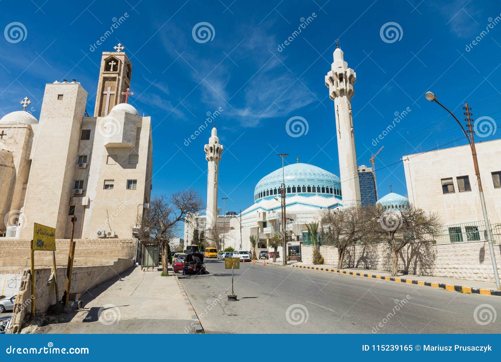 King Abdullah I Mosque in Amman, Jordan Editorial Image - Image of ...
