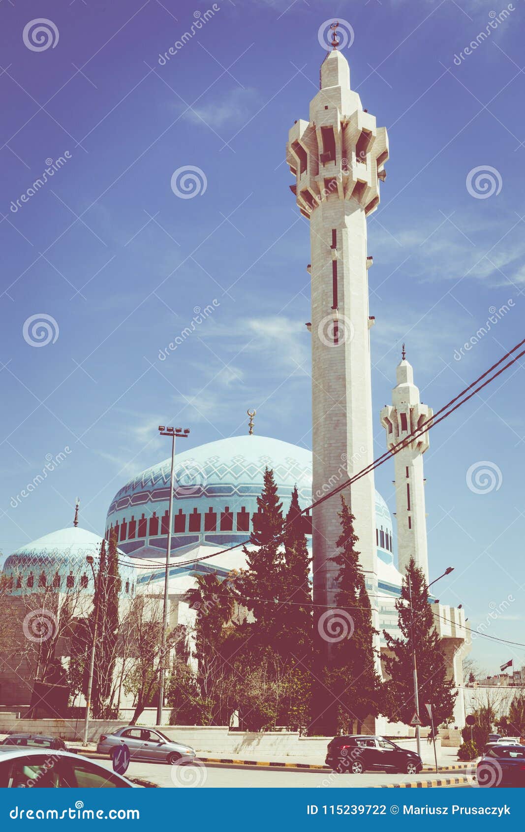 King Abdullah I Mosque in Amman, Jordan Editorial Photography - Image ...