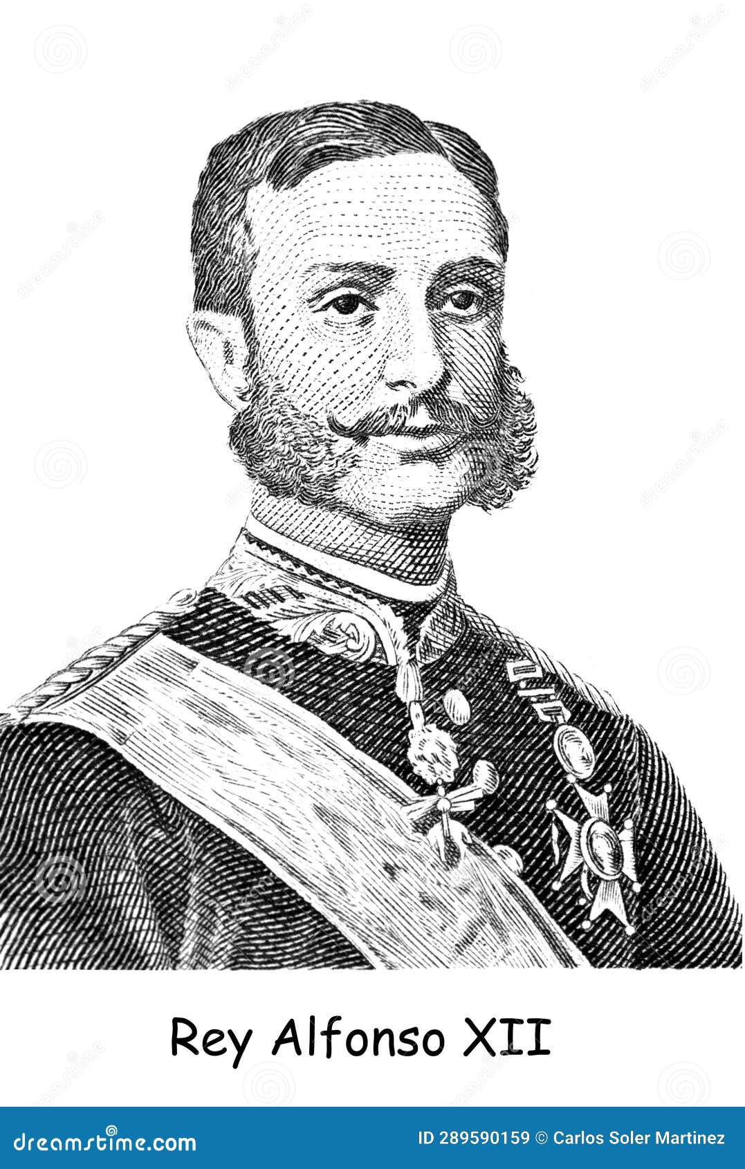 King Alfonso XII editorial stock image. Illustration of collection ...