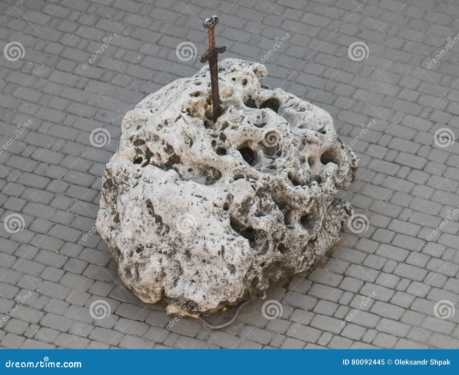 King Arthur`s Excalibur Embedded Stock Image - Image of arthur, blade ...