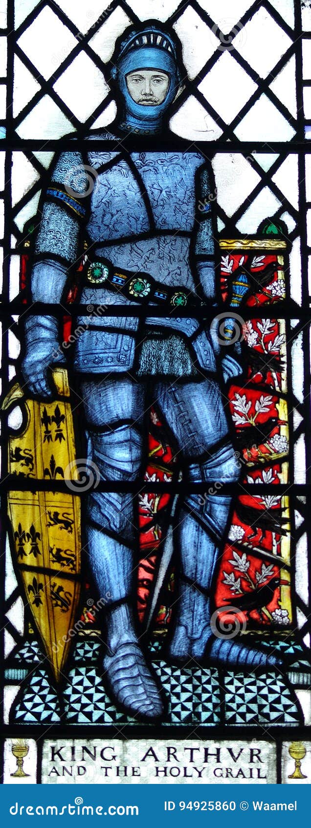 King Arthur in Stained Glass Editorial Image - Illustration of arthur ...