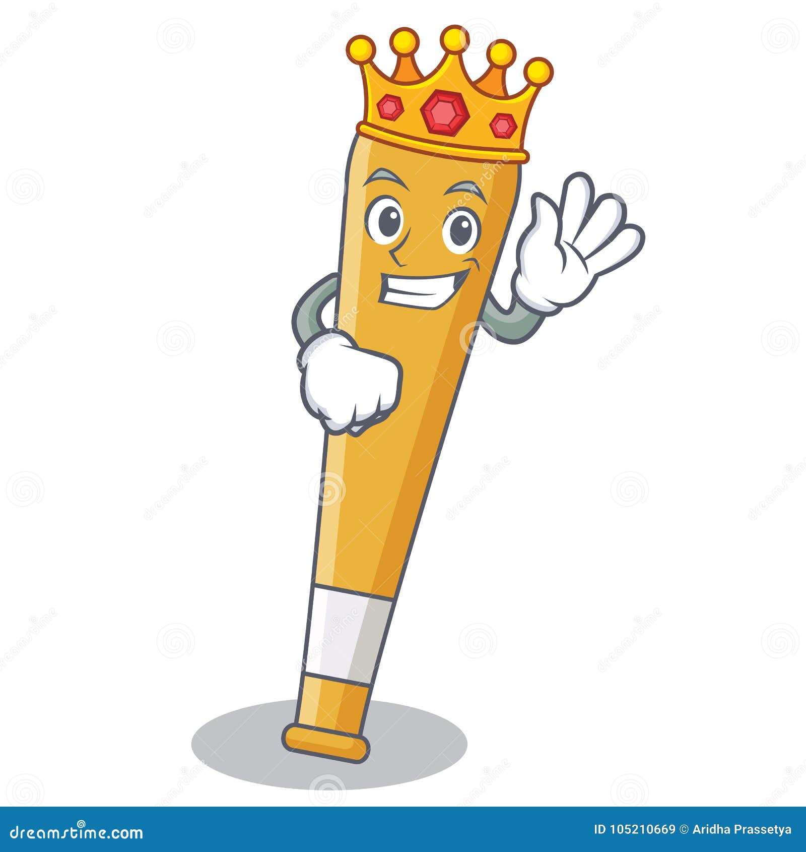 King Baseball Bat Character Cartoon Stock Vector - Illustration of ...