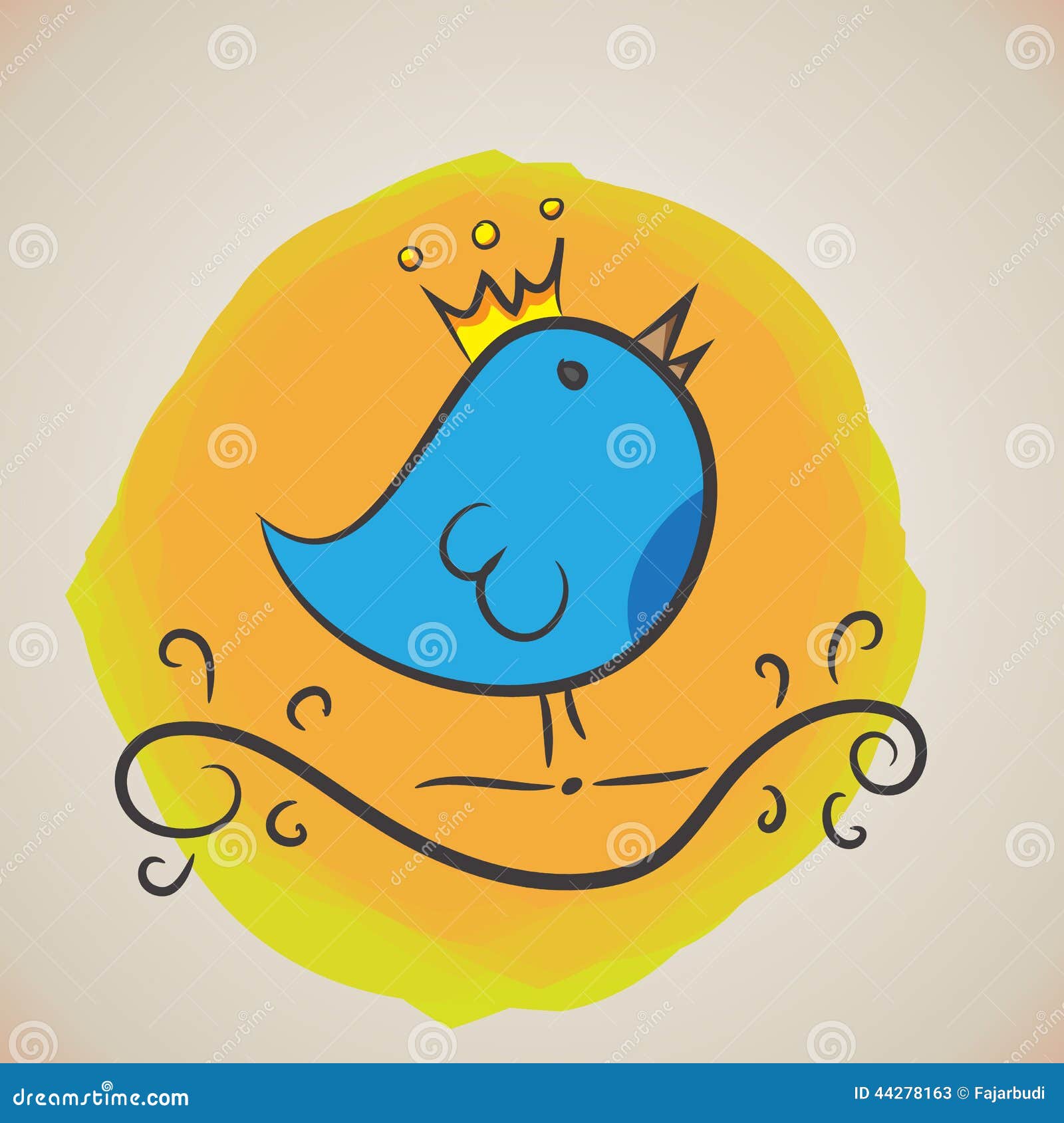 King of bird stock vector. Illustration of pink, decoration - 44278163