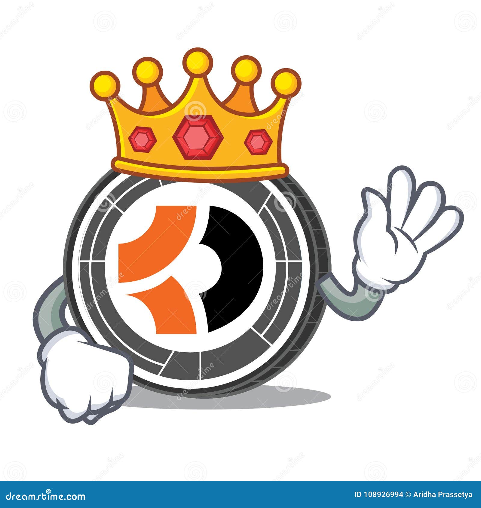 King Bitcoin Dark Mascot Cartoon Stock Vector - Illustration of ...