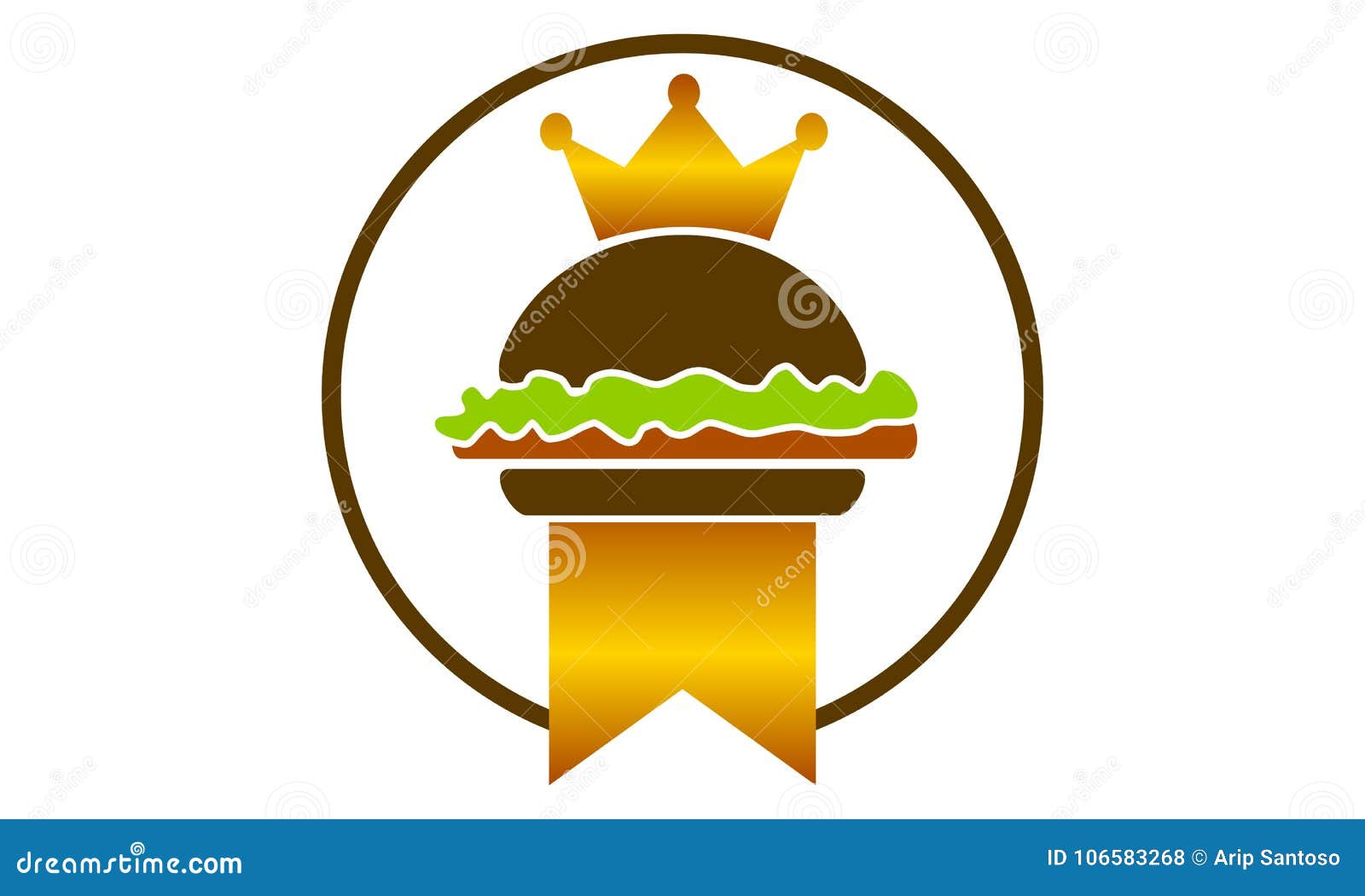 King Burger Logo Design Template Stock Vector - Illustration of flag ...