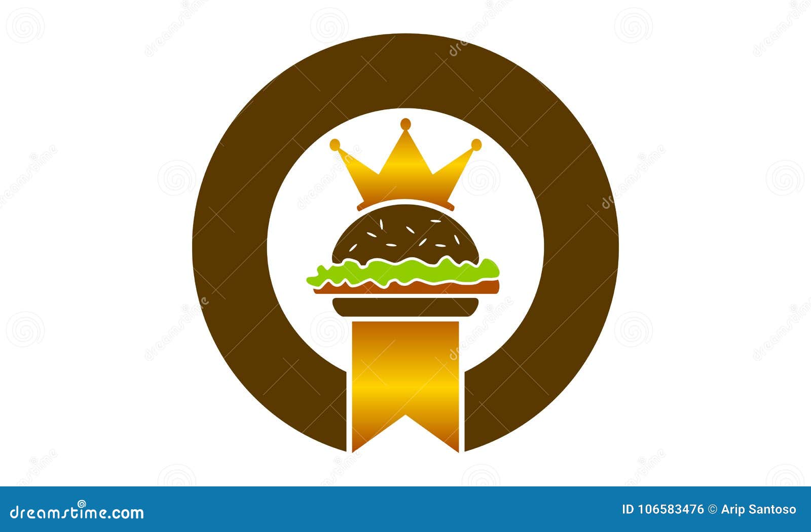 King Burger Logo Design Template Stock Vector - Illustration of king ...
