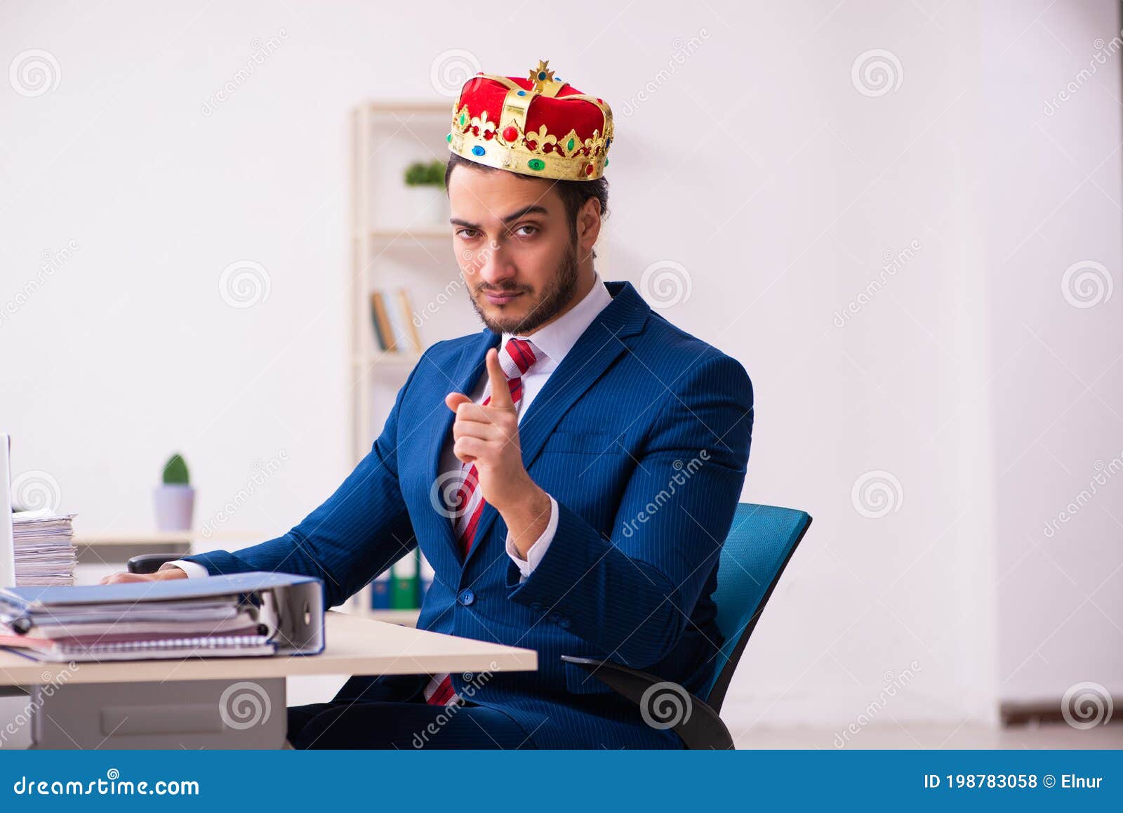 Young King Businessman Employee Working in the Office Stock Photo ...