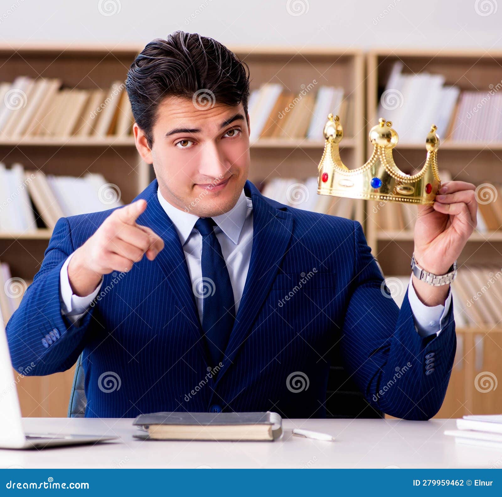 King Businessman Working in the Office Stock Photo - Image of manager ...