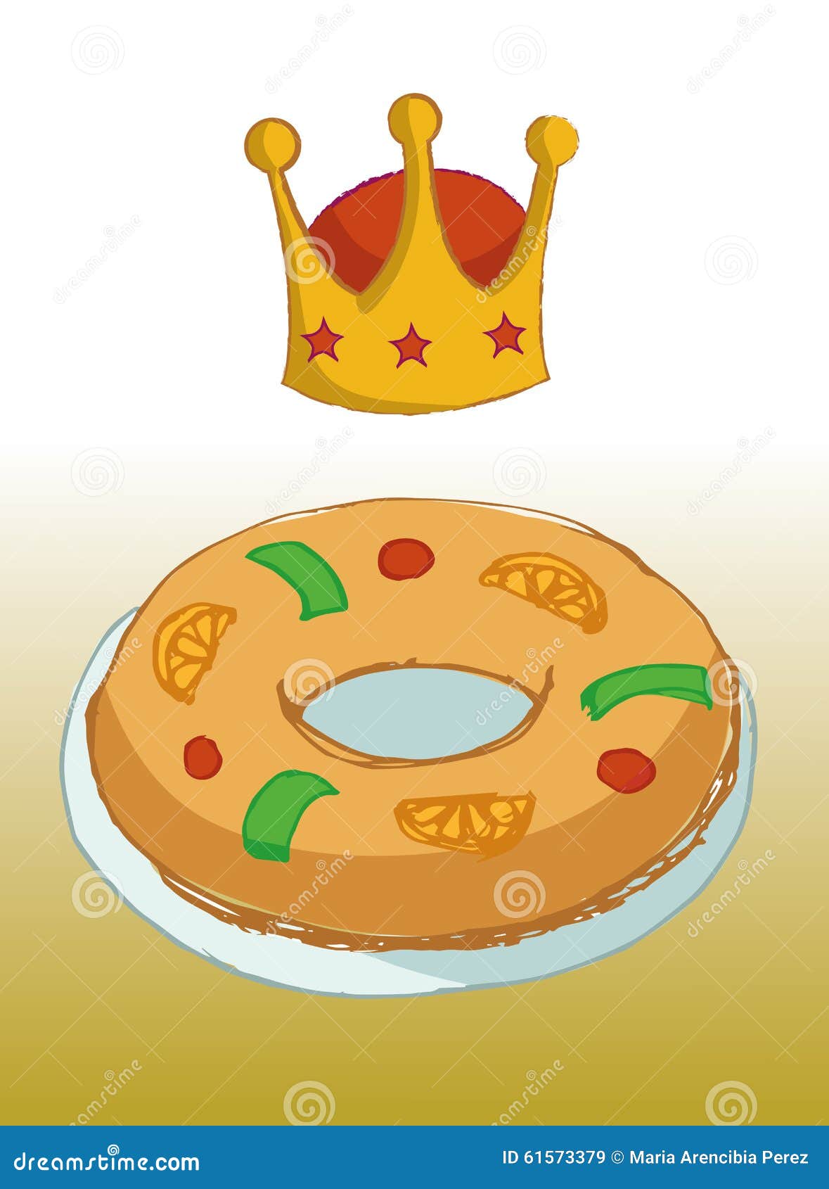 KING CAKE stock vector. Illustration of king, celebration - 61573379