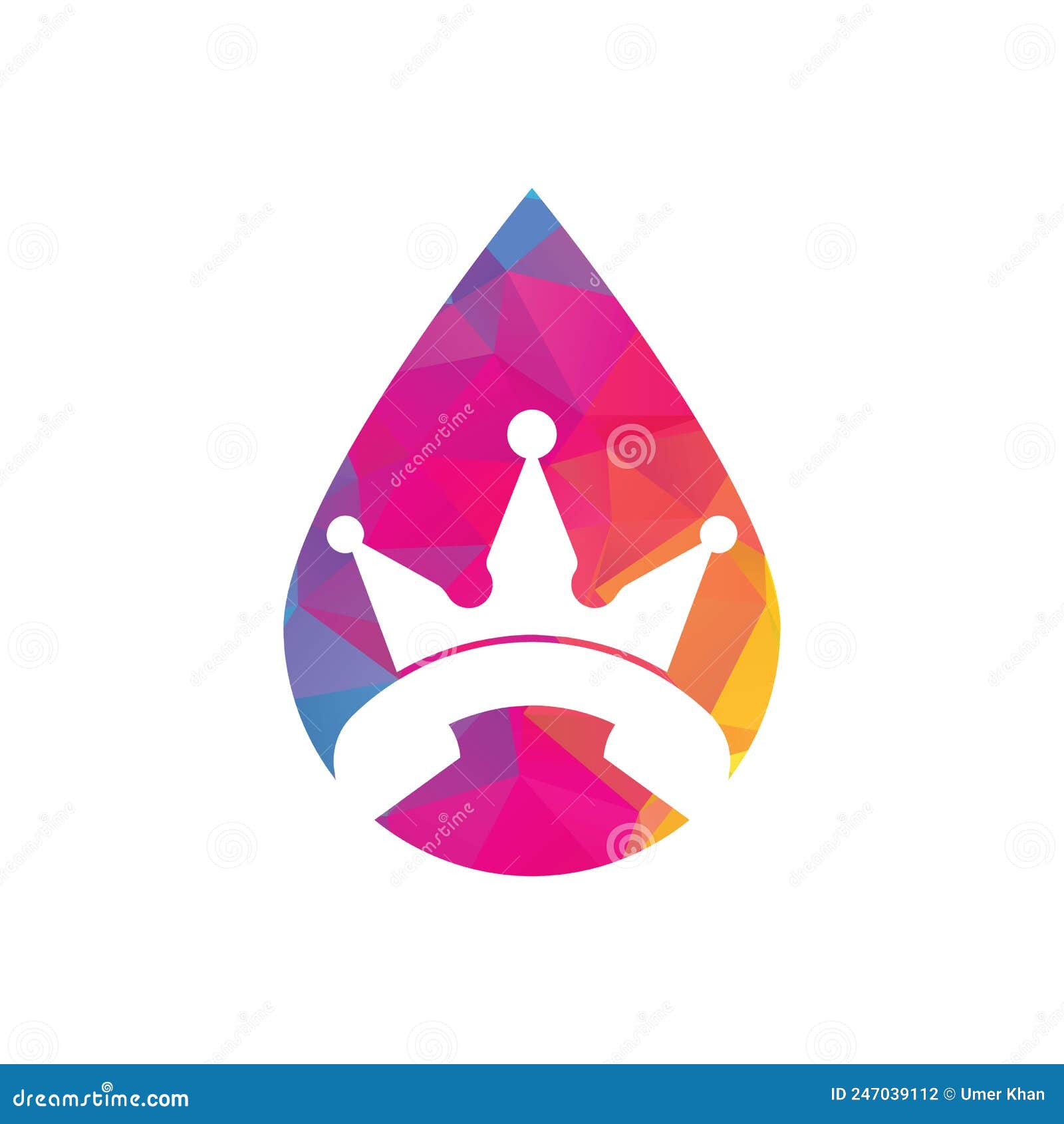 King Call Drop Shape Vector Logo Design Stock Vector - Illustration of ...
