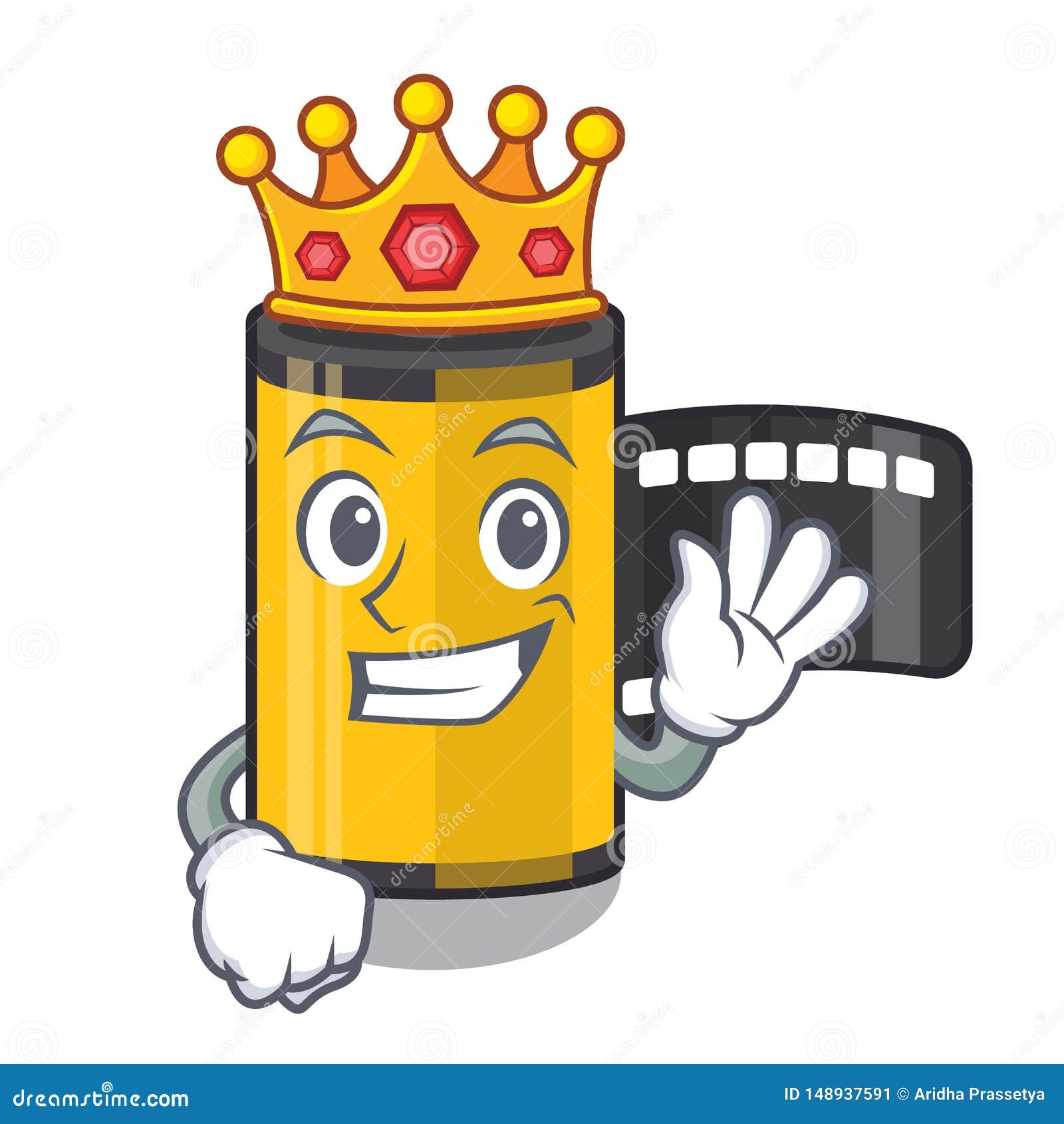 King Camera Roll in the Cartoon Drawer Stock Vector - Illustration of ...
