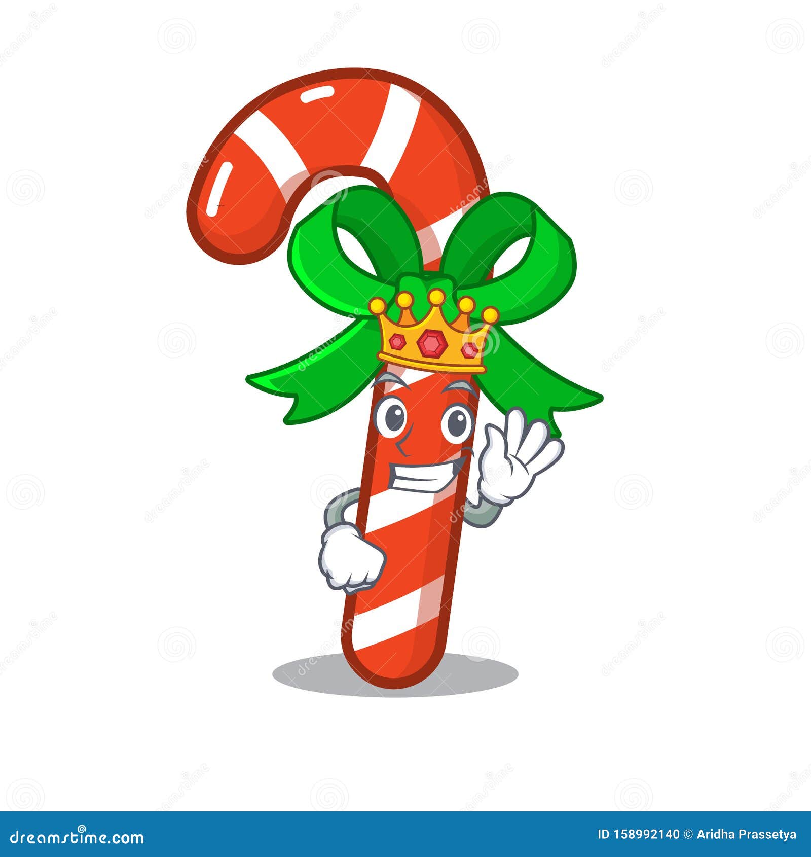 King Candy Cane Above the Mascot Table Stock Vector - Illustration of ...