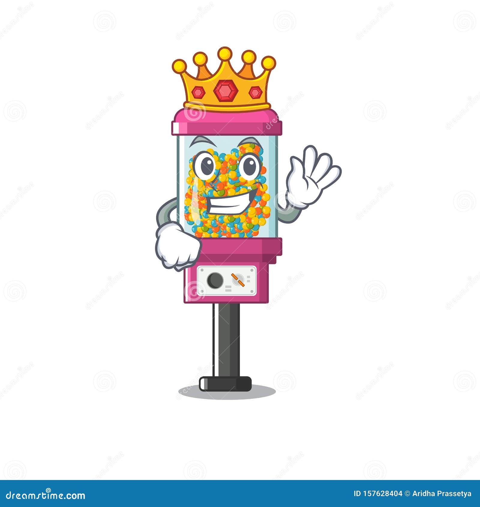 King Candy Vending Machine on the Cartoon Stock Vector - Illustration ...
