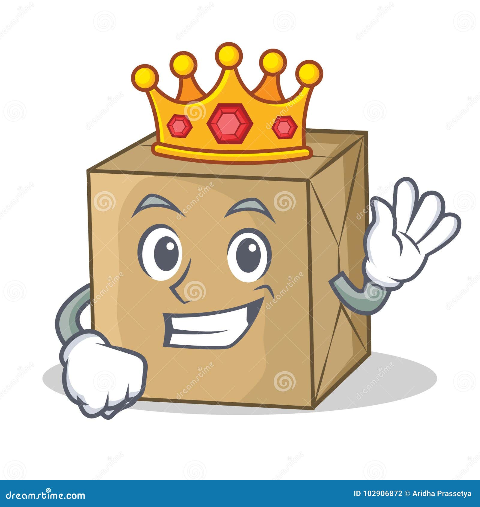 King Cardboard Character Character Collection Stock Vector ...