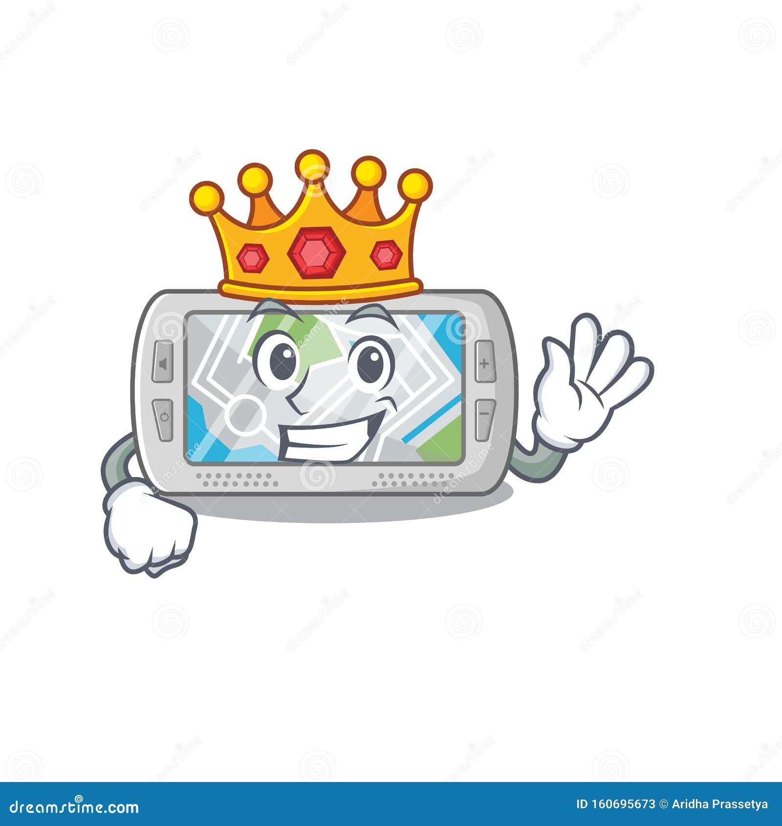 King Cartoon Style Global Positioning System Toy Stock Vector ...
