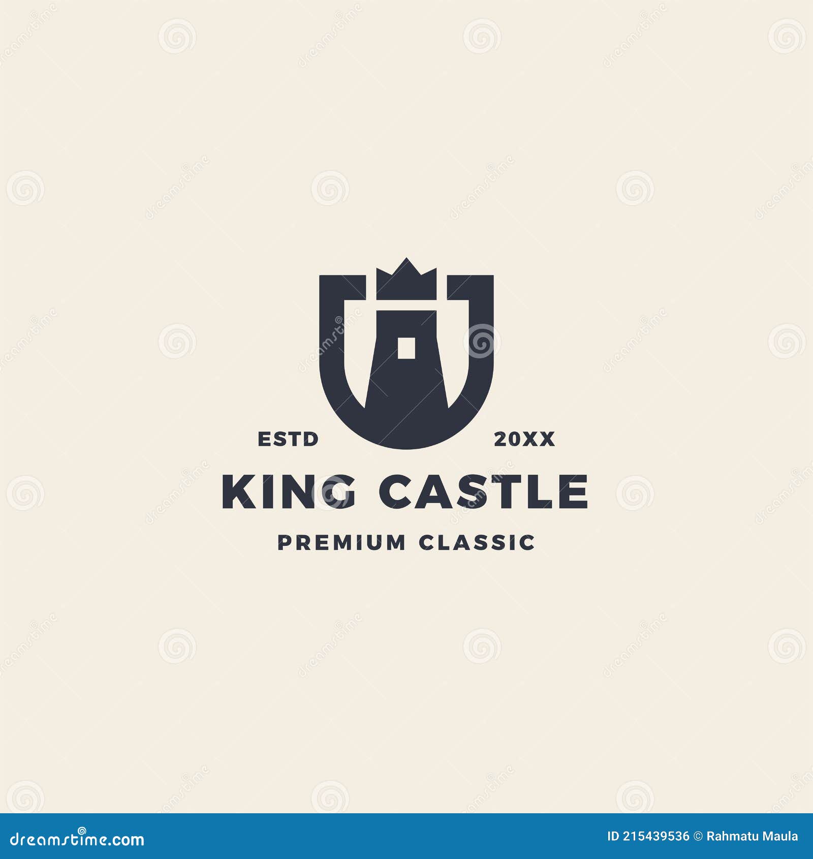 King Castle Logo with Crow and Shield Emblem Stock Vector ...