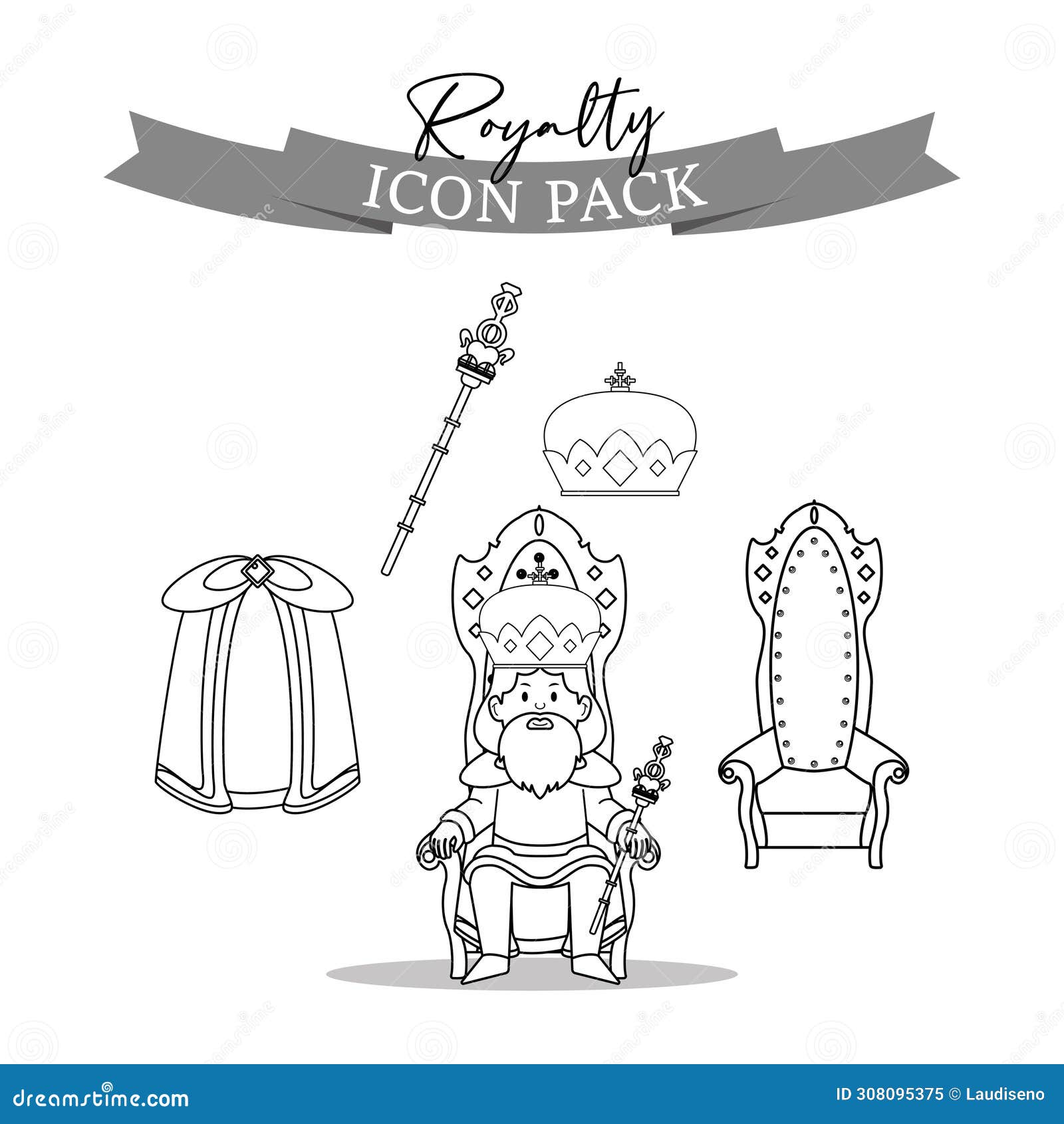 King Character Asset Vector Stock Vector - Illustration of vector ...