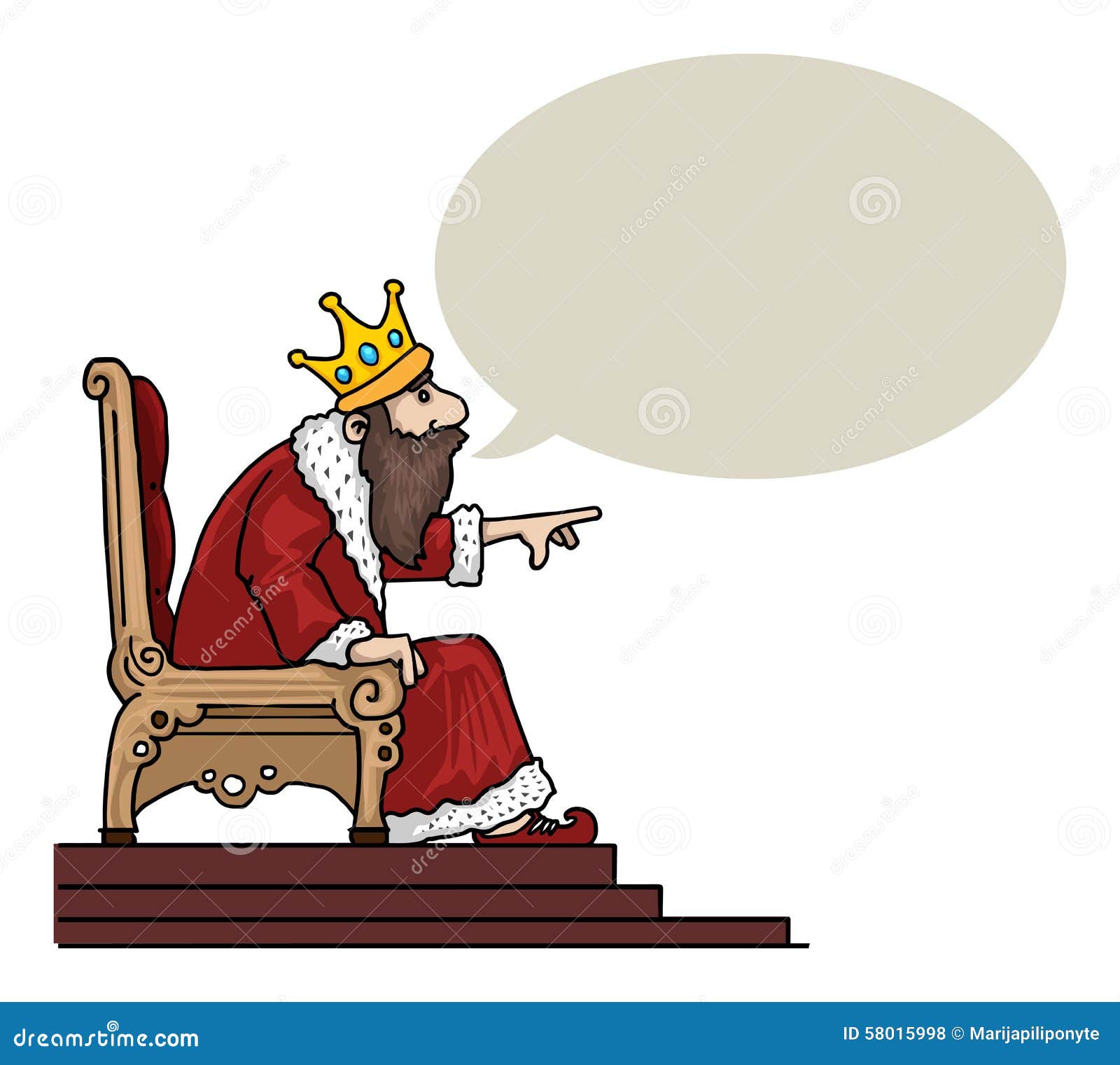 Cartoon King Pointing Vector Illustration | CartoonDealer.com #60656980