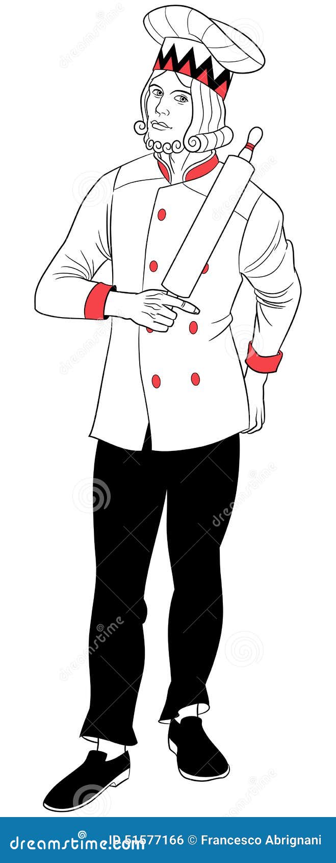 King Chef stock vector. Illustration of figure, leisure - 51577166