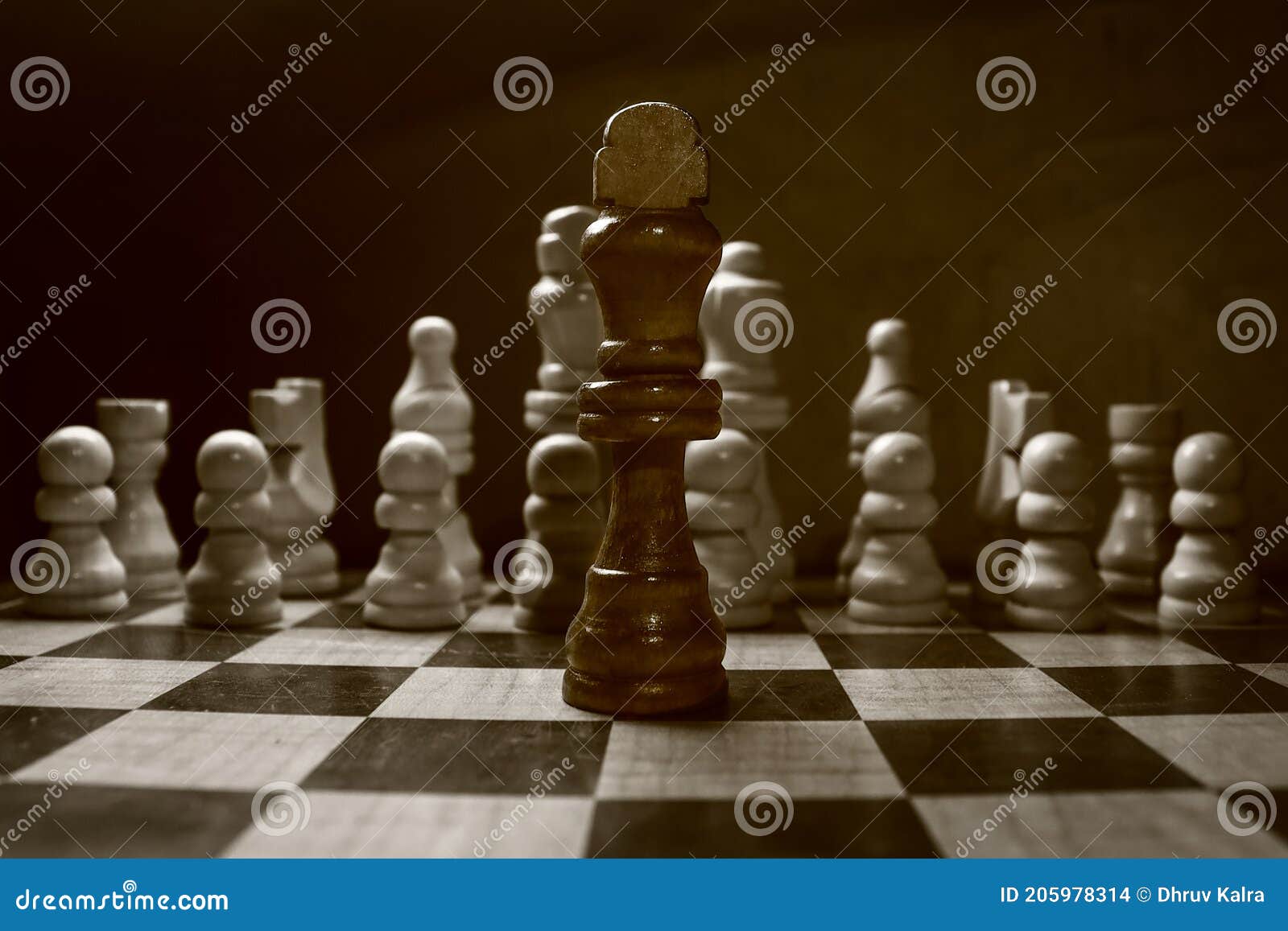 The king of chess board stock photo. Image of black - 205978314